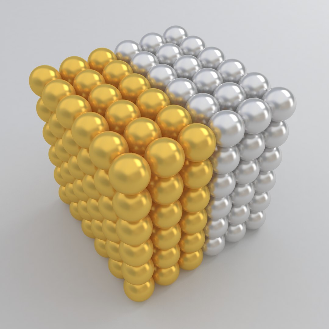 3D Neodymium Magnet Toy Two Color - TurboSquid 1848647