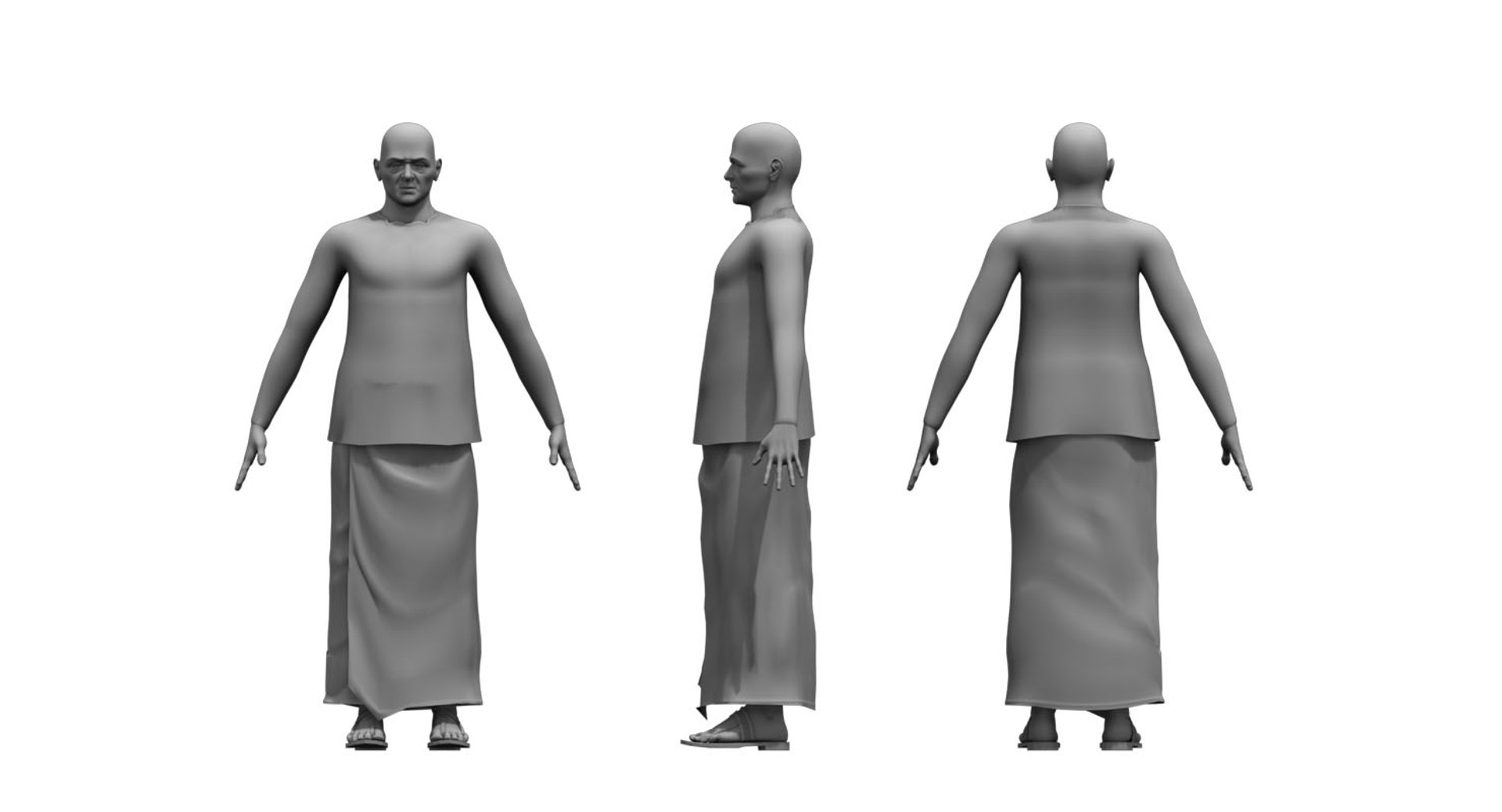 Old Man India Model - TurboSquid 1535337