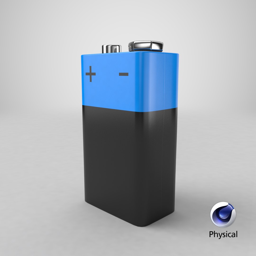 Battery 9v 3D - TurboSquid 1568301