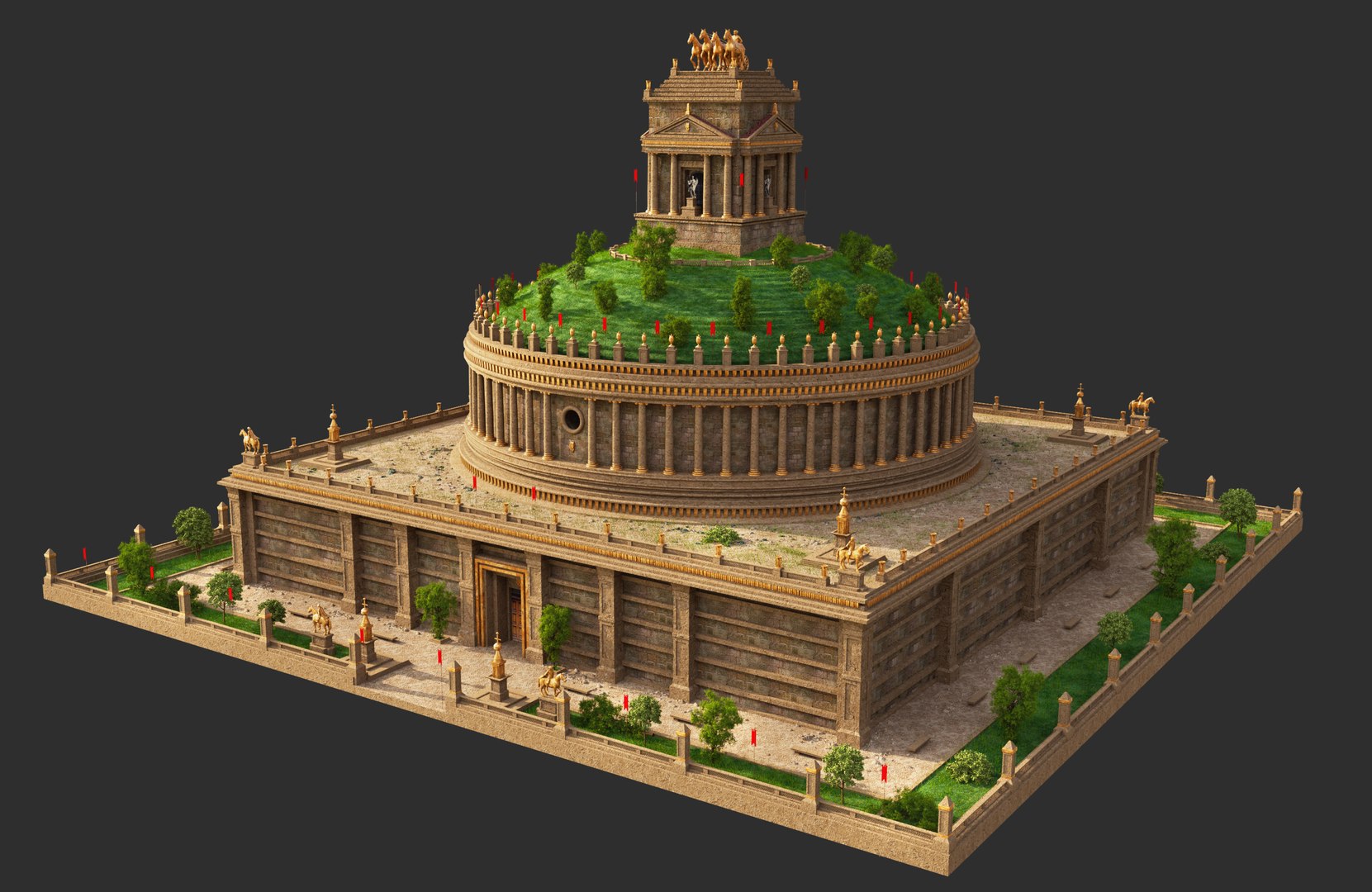 3D Model Mausoleum Hadrian Environment - TurboSquid 2285521