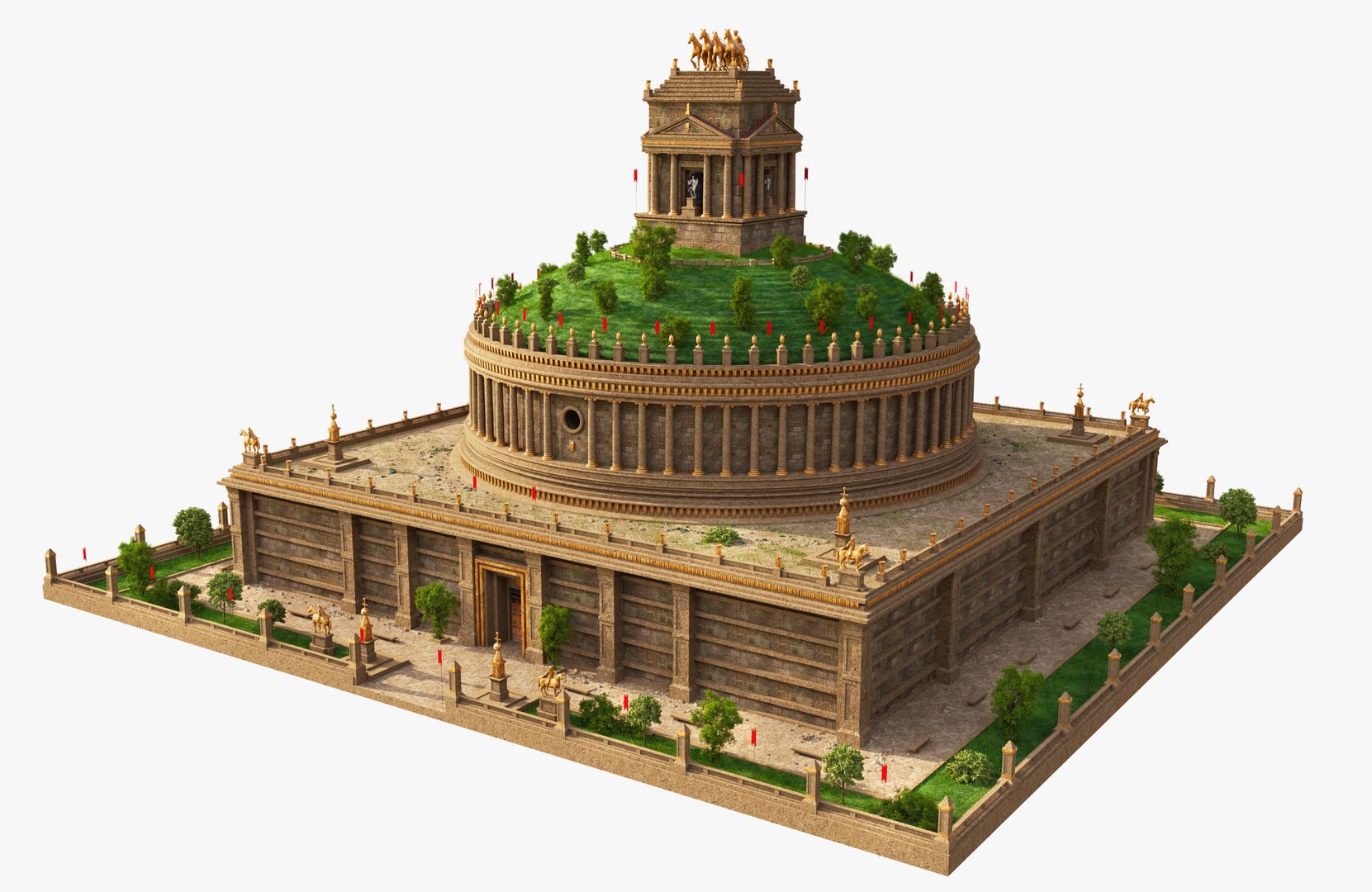 3D Model Mausoleum Hadrian Environment - TurboSquid 2285521
