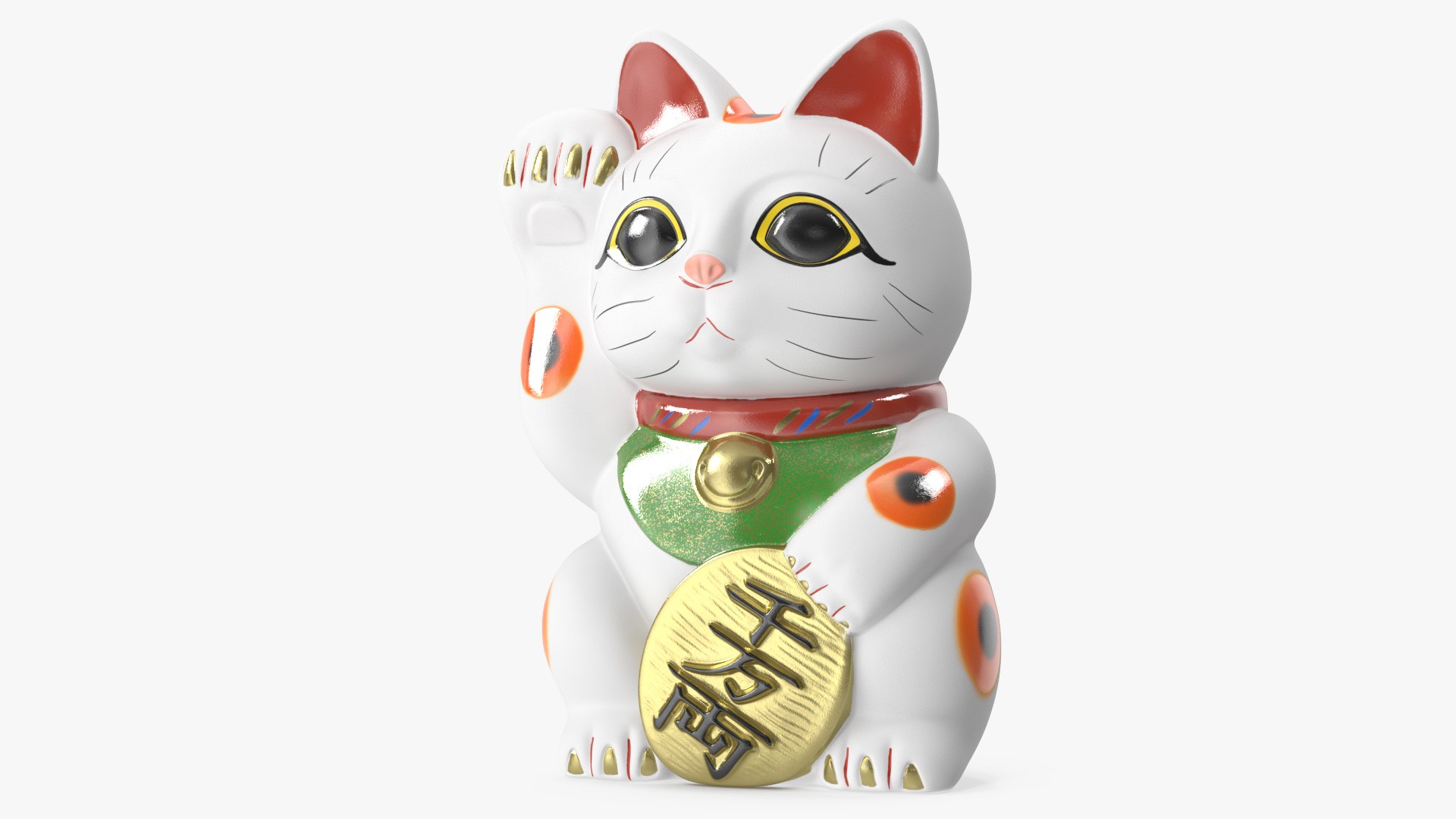 Lucky Cat Figurine Maneki Neko 3D - TurboSquid 2279754