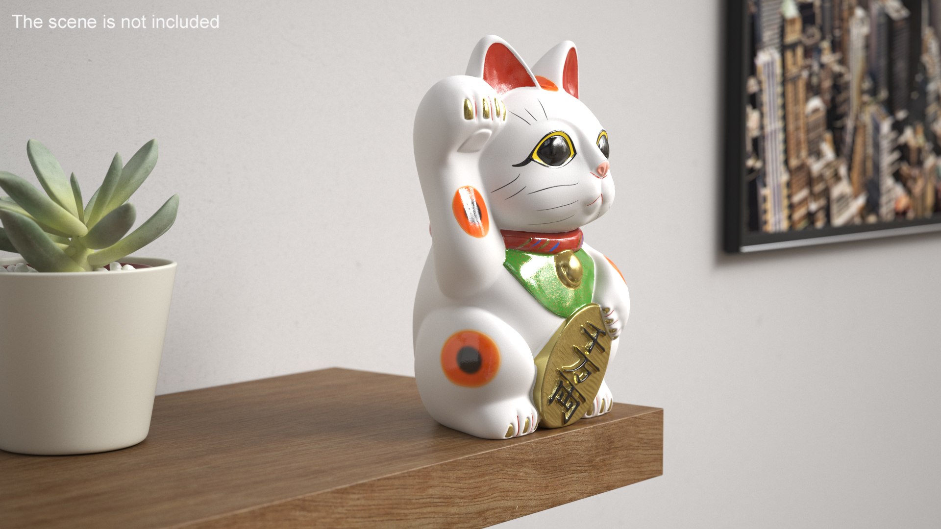Lucky Cat Figurine Maneki Neko 3D - TurboSquid 2279754