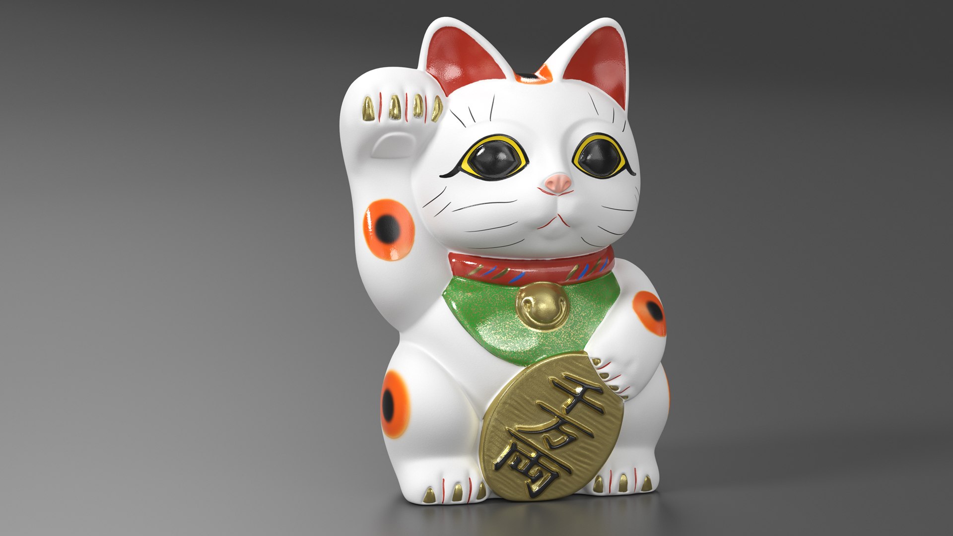 Lucky Cat Figurine Maneki Neko 3D - TurboSquid 2279754