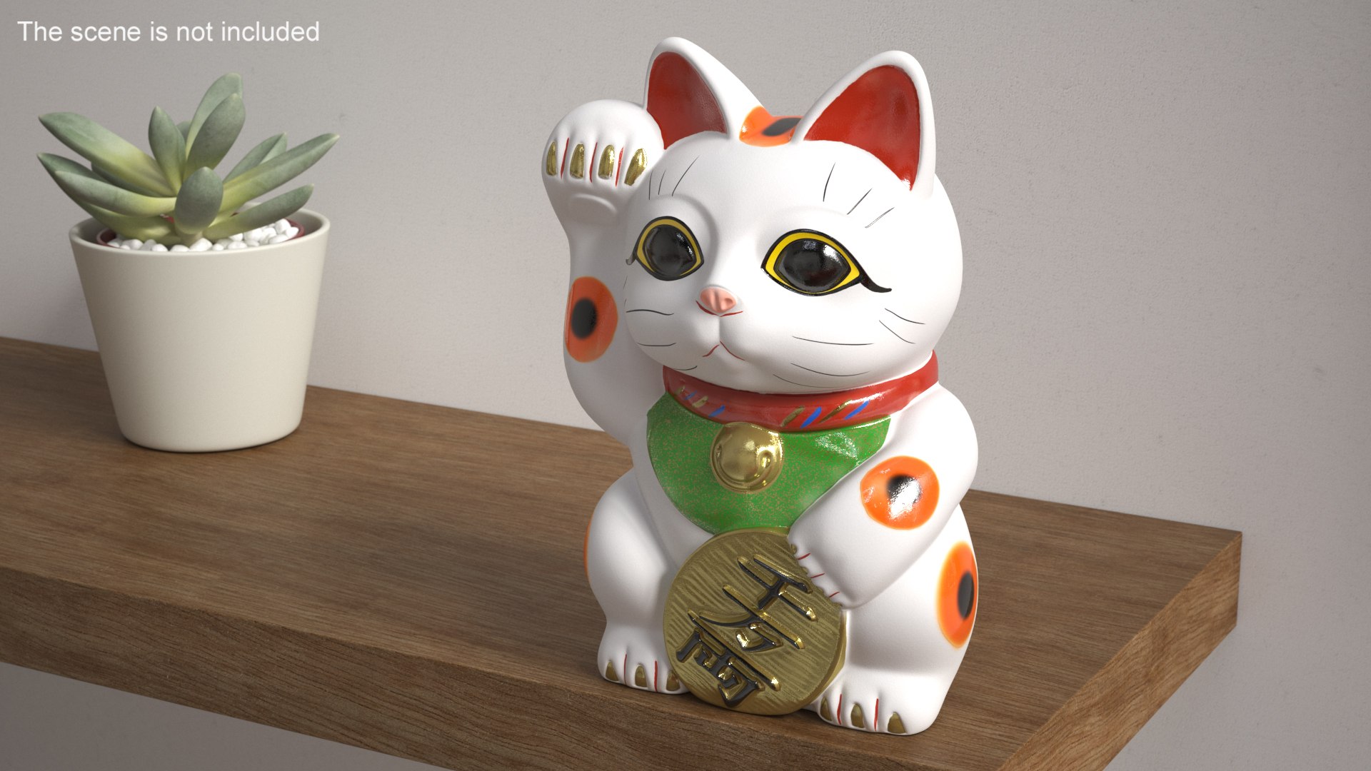 Lucky Cat Figurine Maneki Neko 3D - TurboSquid 2279754
