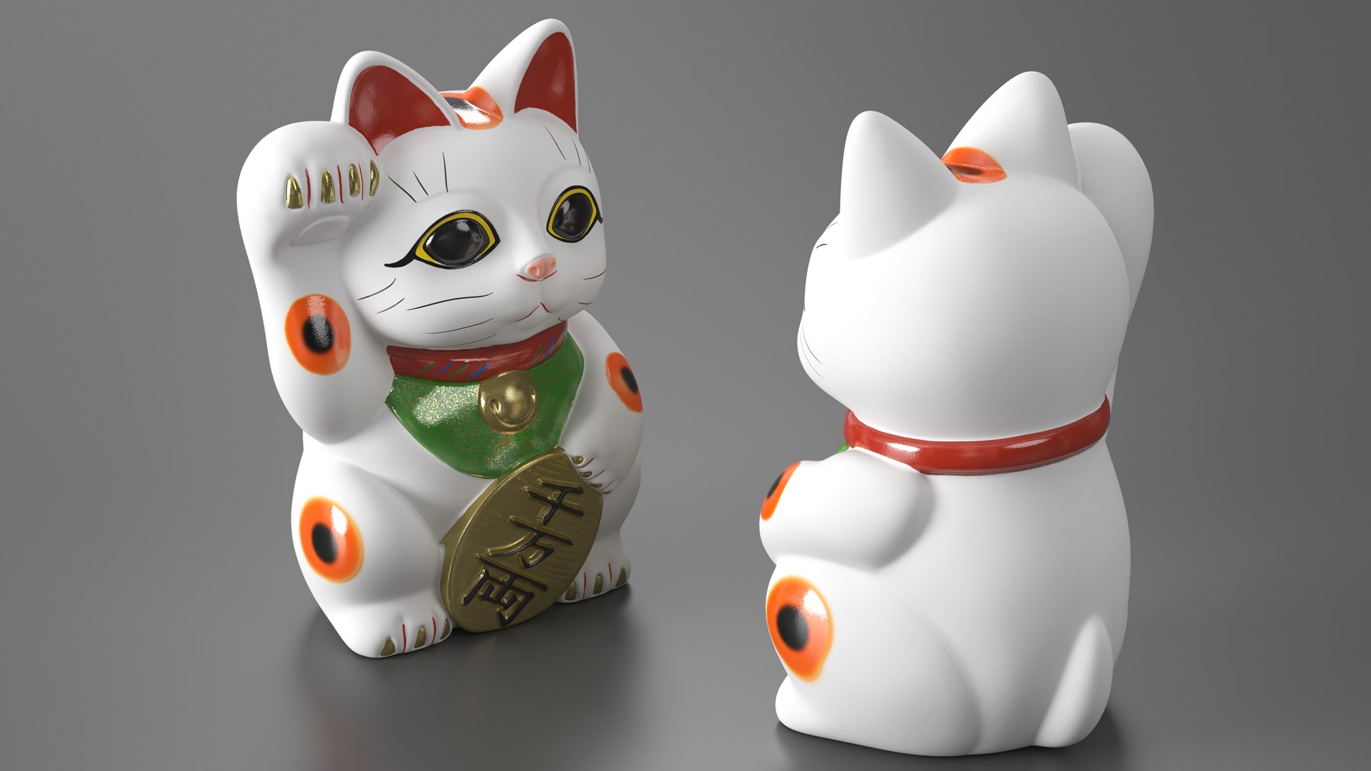 Lucky Cat Figurine Maneki Neko 3D - TurboSquid 2279754