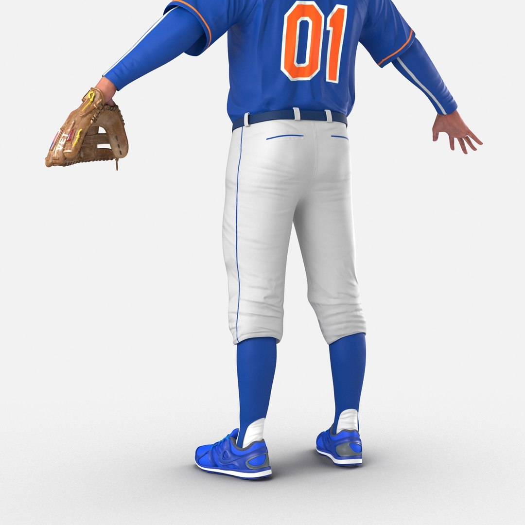 baseball player generic 4 3d model