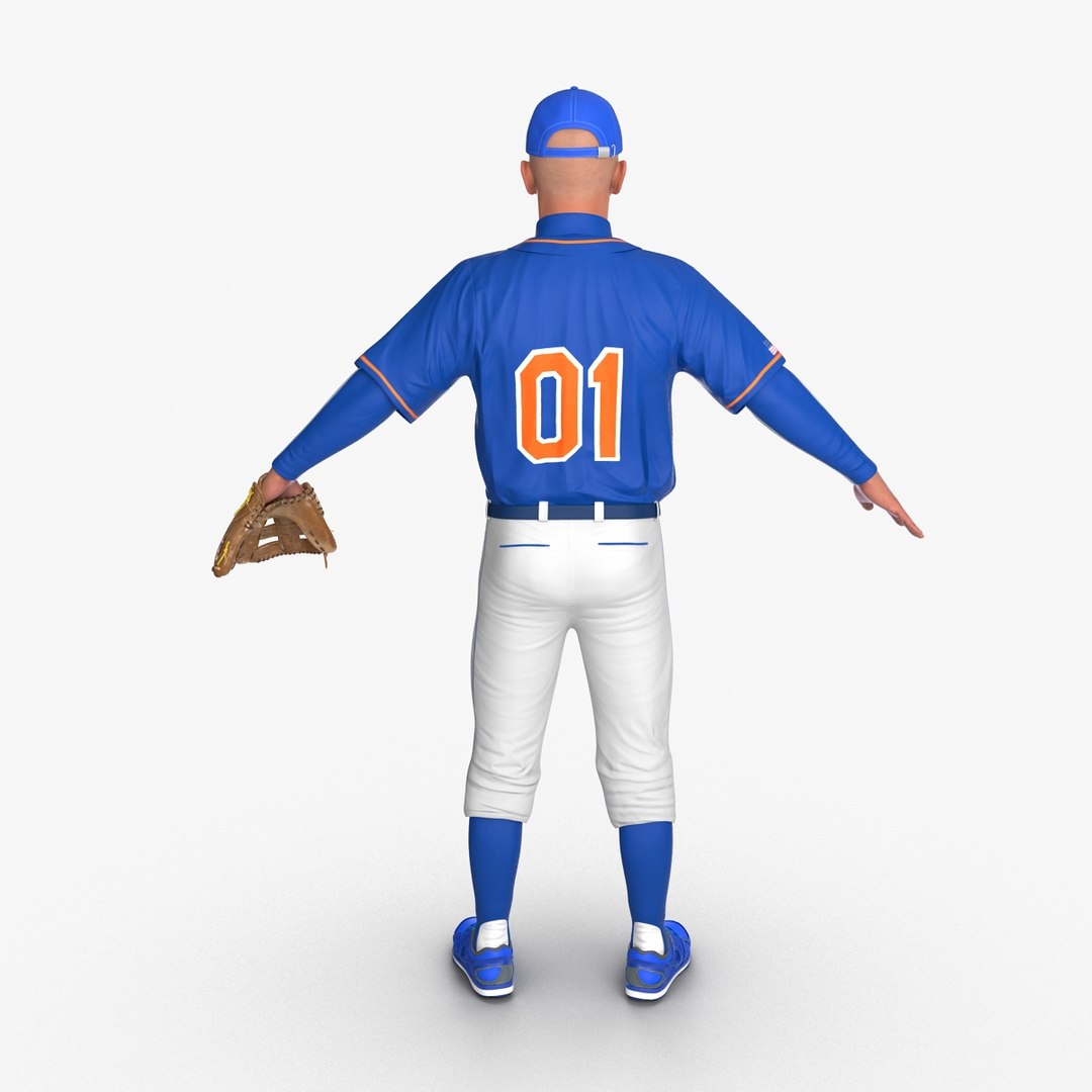 baseball player generic 4 3d model