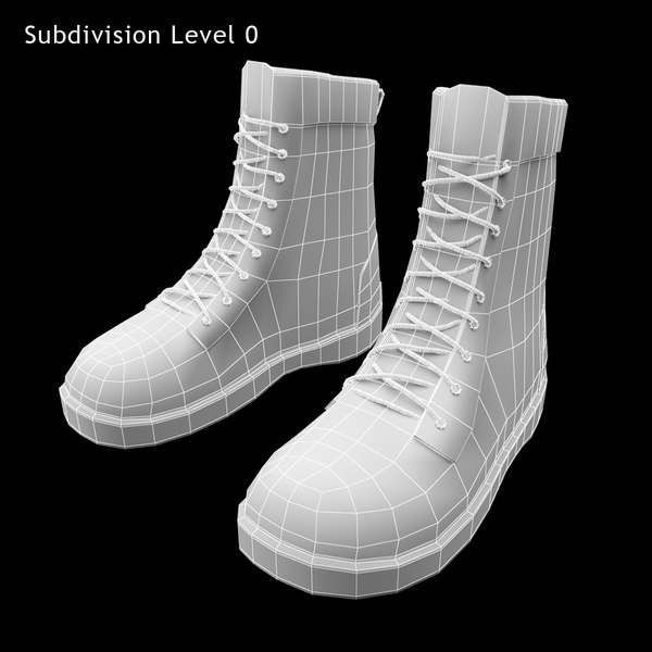 3d boots black model