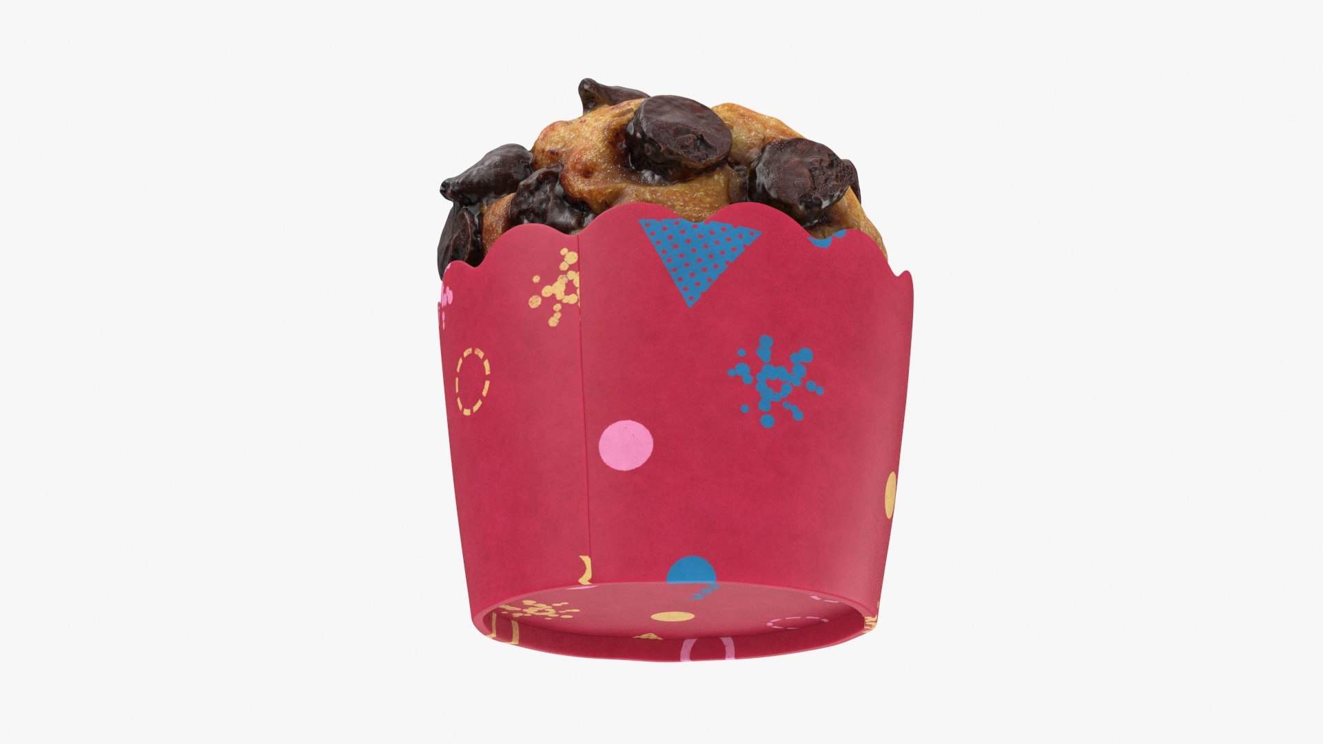 Chocolate Chip Muffins Model - TurboSquid 2162879