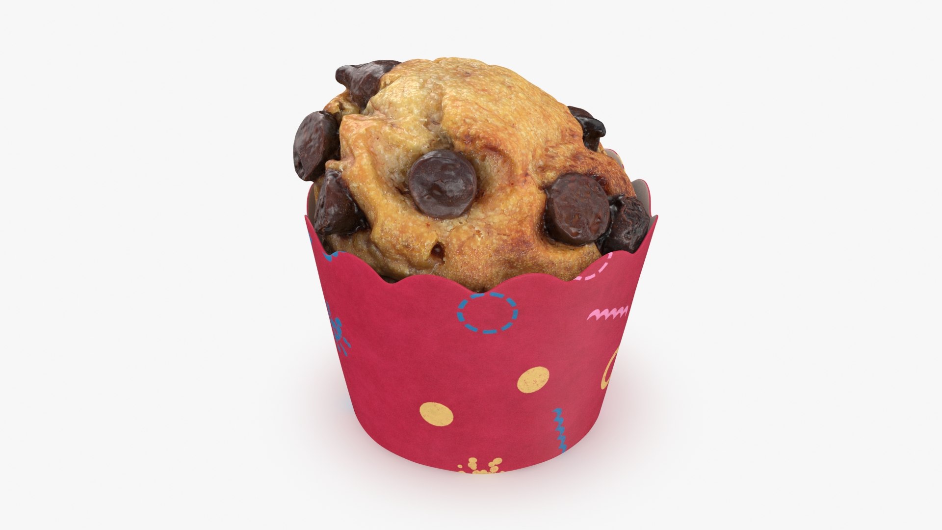 Chocolate Chip Muffins Model - TurboSquid 2162879