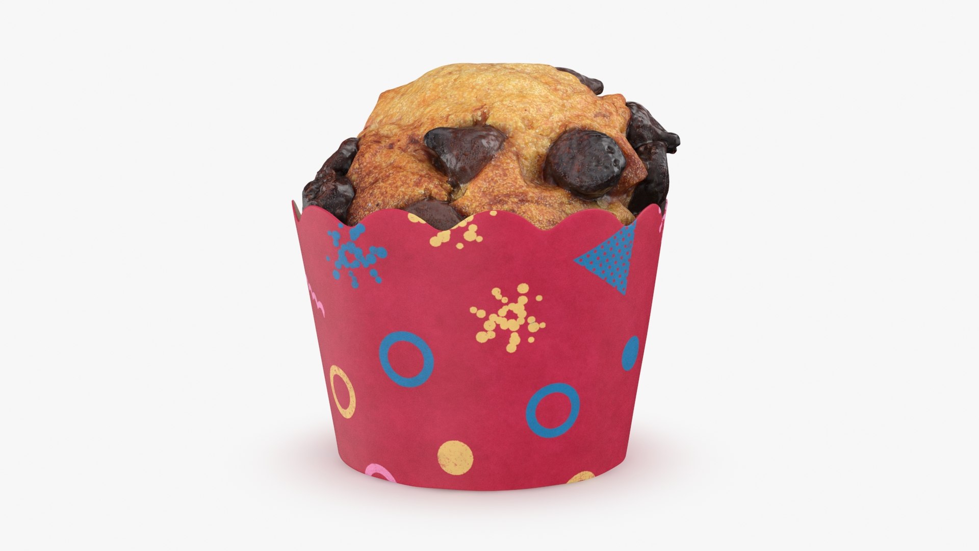 Chocolate Chip Muffins Model - TurboSquid 2162879