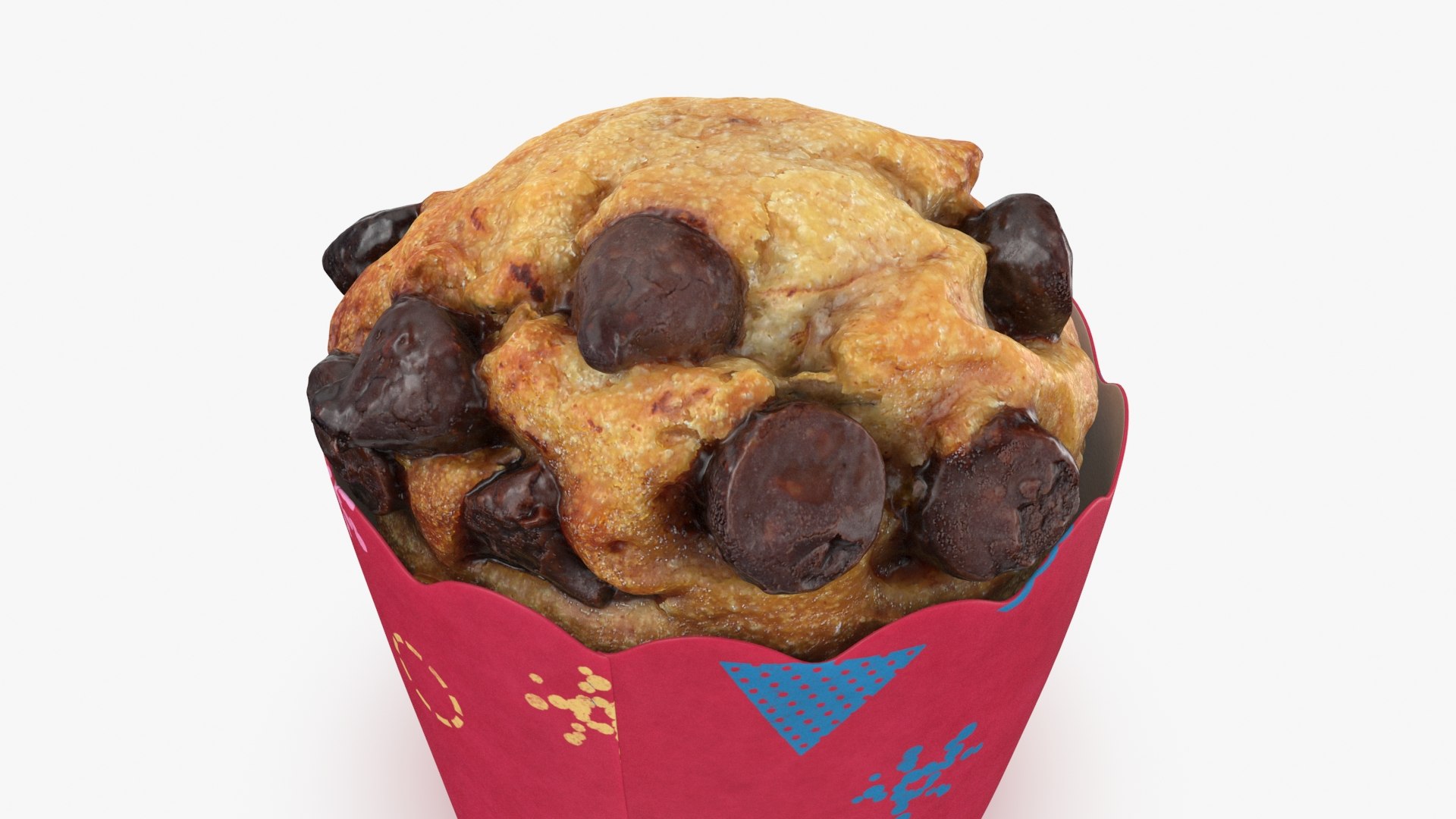 Chocolate Chip Muffins Model - TurboSquid 2162879