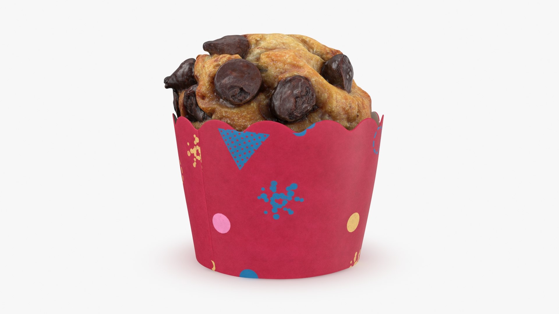 Chocolate Chip Muffins Model - TurboSquid 2162879