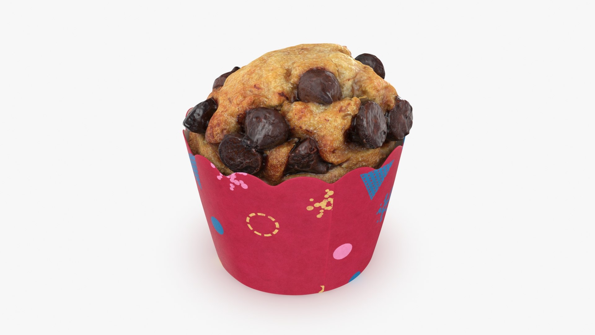 Chocolate Chip Muffins Model - TurboSquid 2162879
