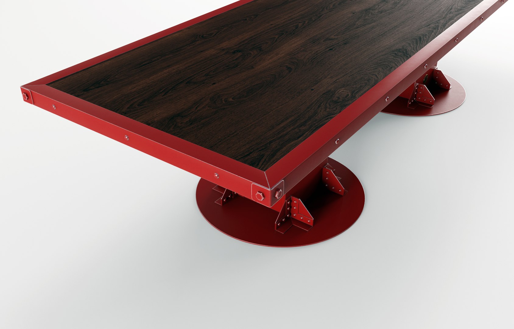 3D Vintage Industrial Beam Dining Table - TurboSquid 1259768