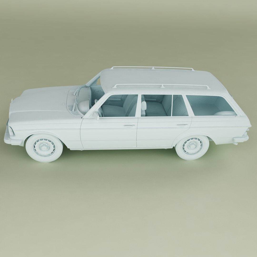 3D Mercedes-Benz W123 Estate - TurboSquid 2079582