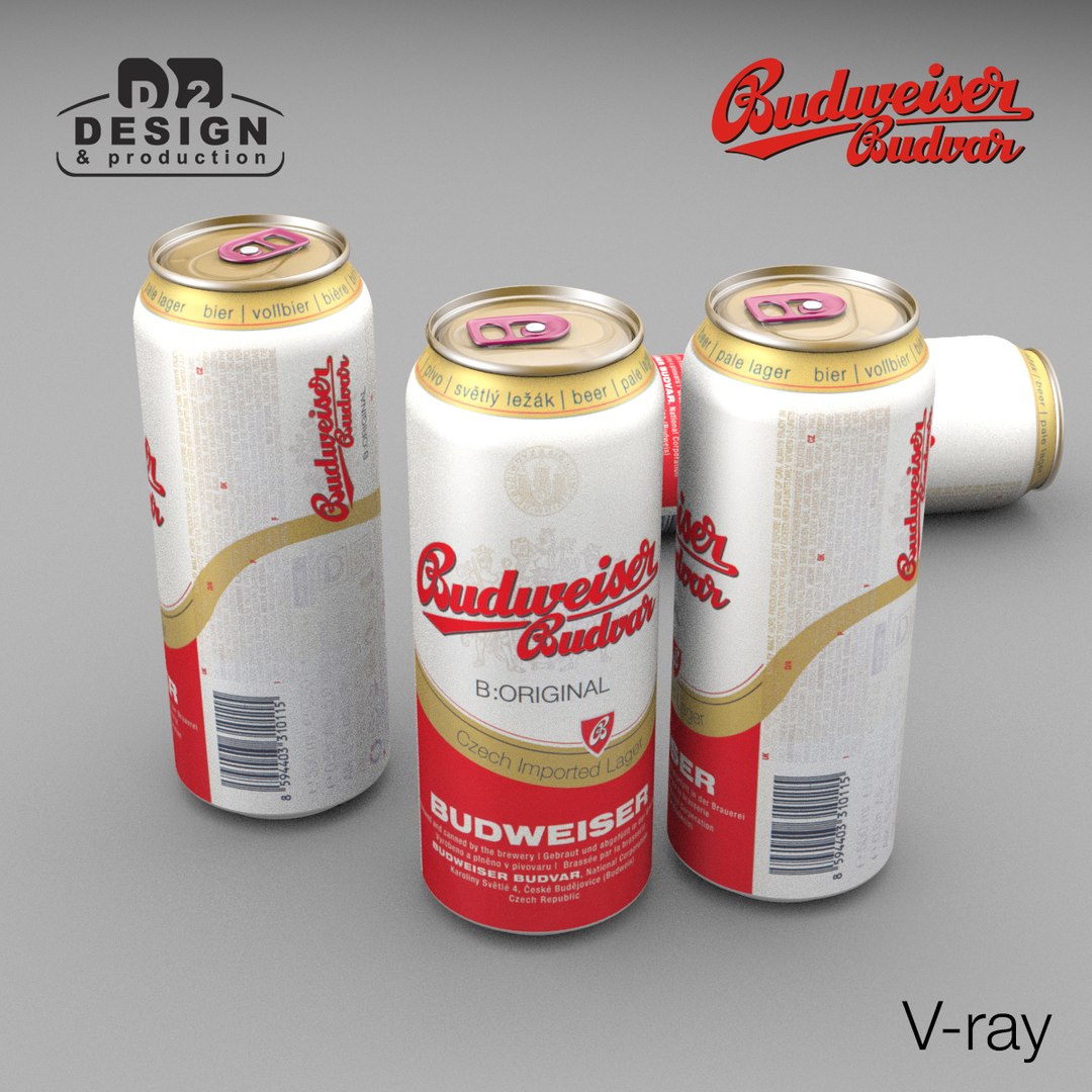 3d Beer Budweiser Budvar Model