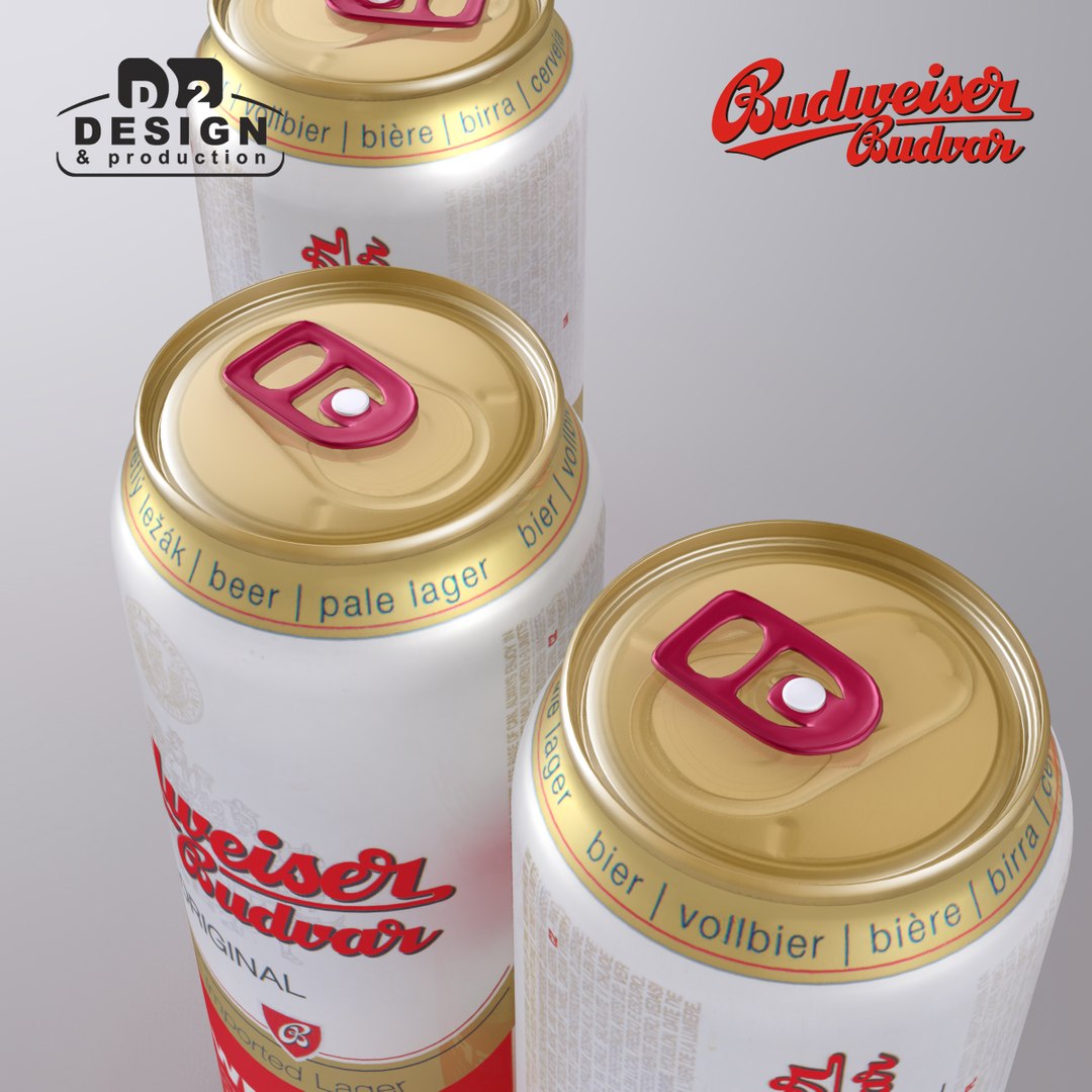 3d Beer Budweiser Budvar Model