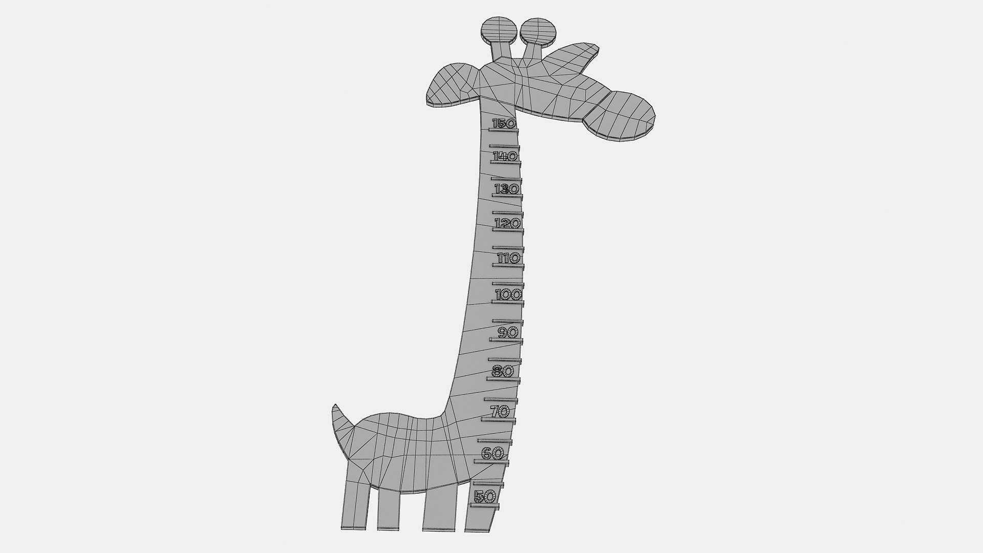 3D model stadiometer giraffe - TurboSquid 1556922