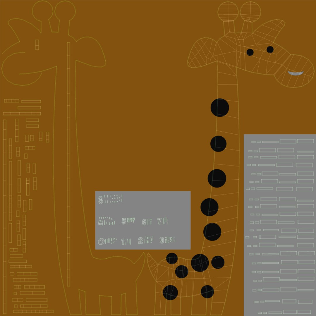 3D model stadiometer giraffe - TurboSquid 1556922