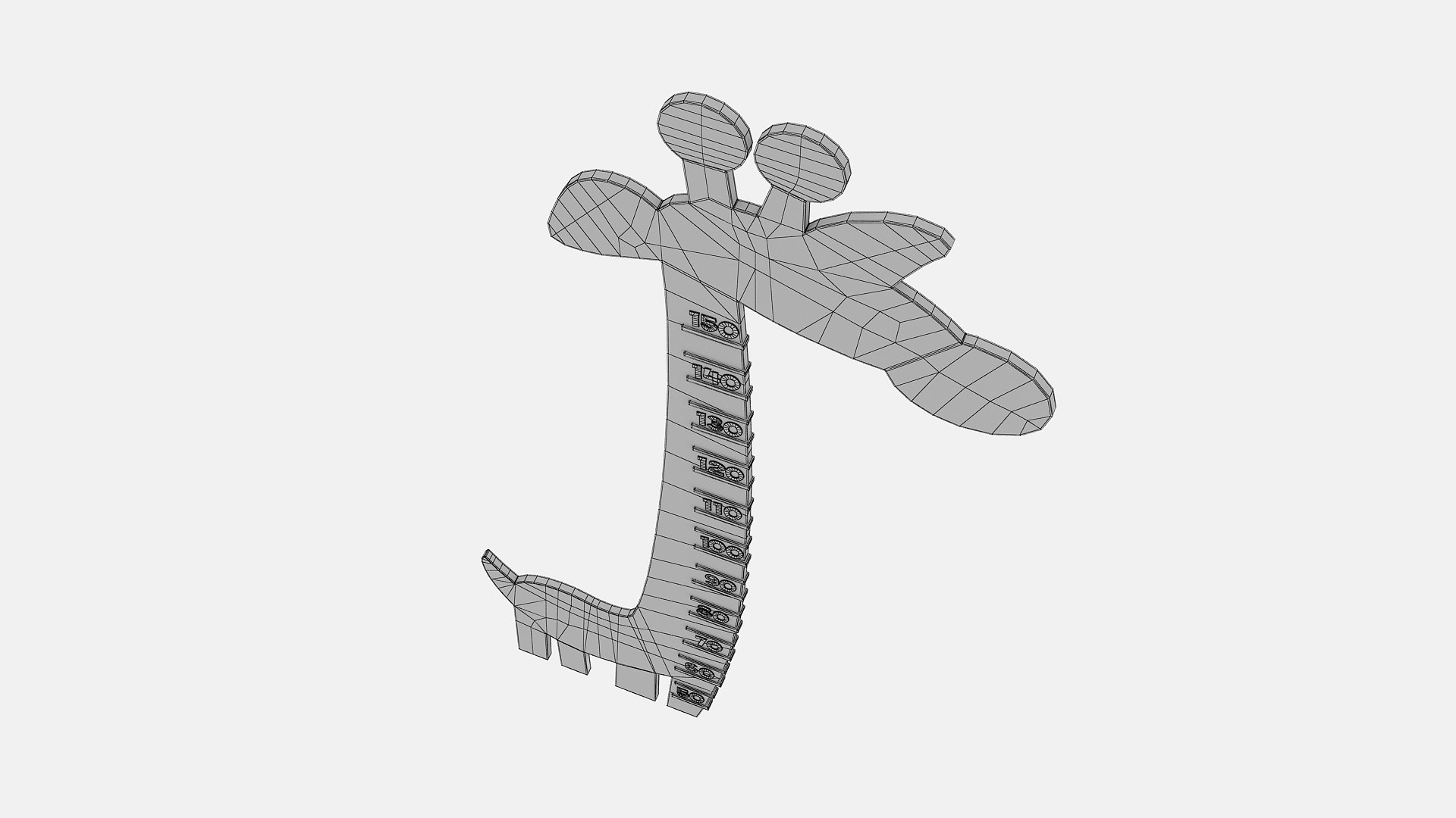 3D model stadiometer giraffe - TurboSquid 1556922