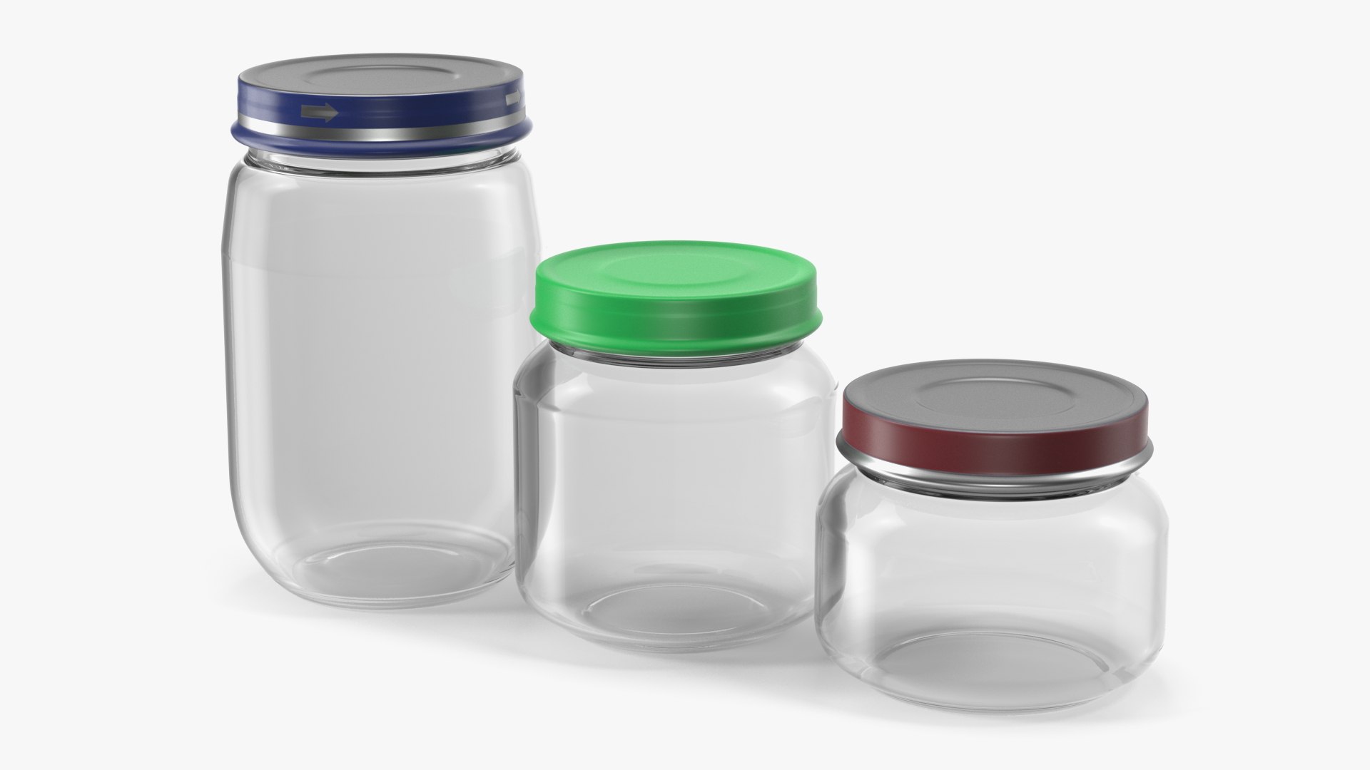 Baby Food Jars Empty Set 3D model - TurboSquid 2095448