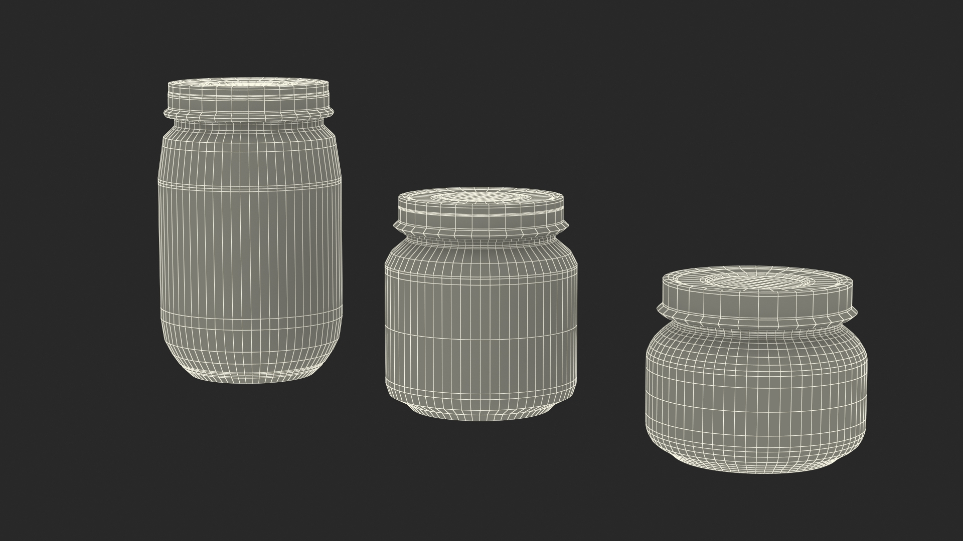 Baby Food Jars Empty Set 3D Model - TurboSquid 2095448