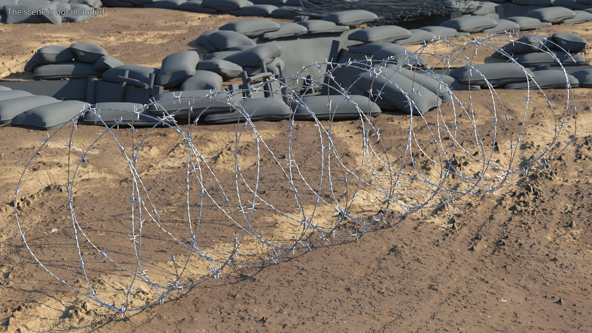 3D Razor Wire Obstacle - TurboSquid 1714169