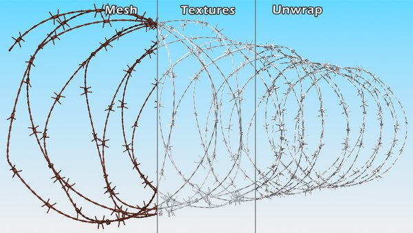 3D Razor Wire Obstacle - TurboSquid 1714169