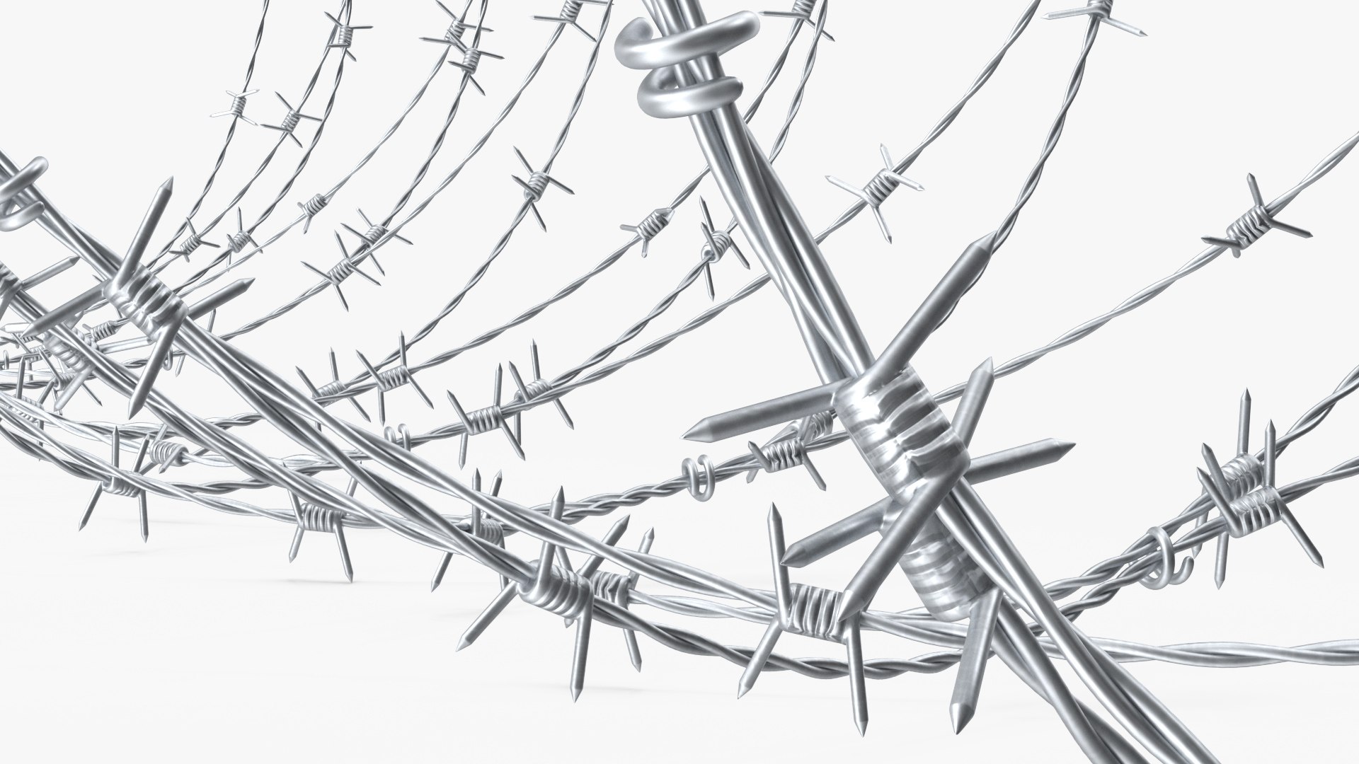 3D Razor Wire Obstacle - TurboSquid 1714169