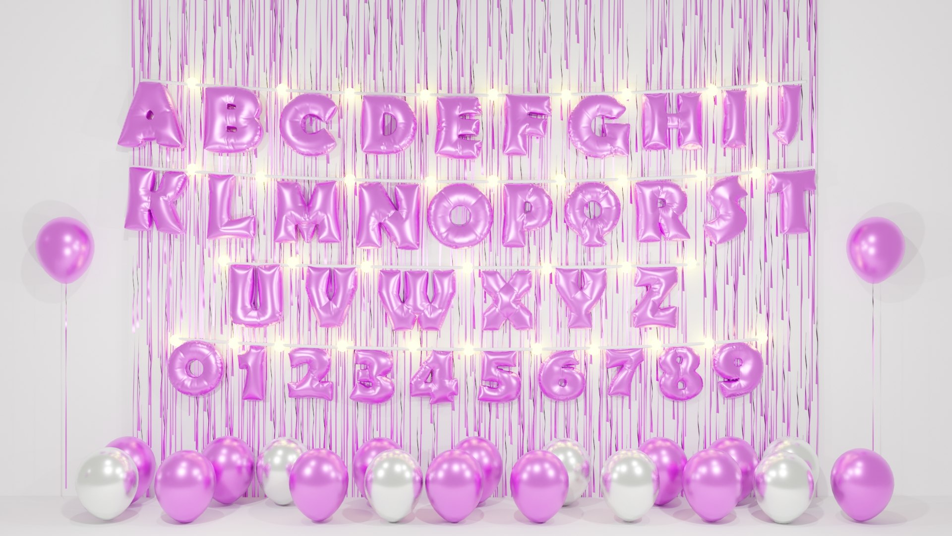 Ballon Alphabet 3D Model - TurboSquid 1756453