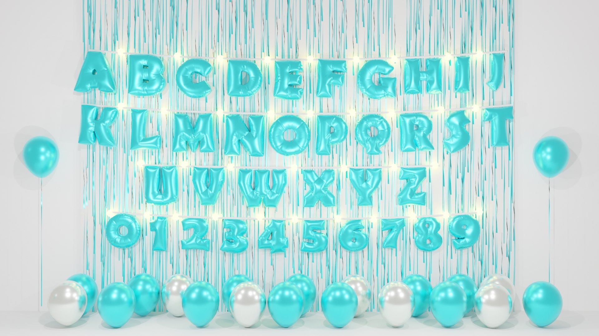 Ballon Alphabet 3D Model - TurboSquid 1756453