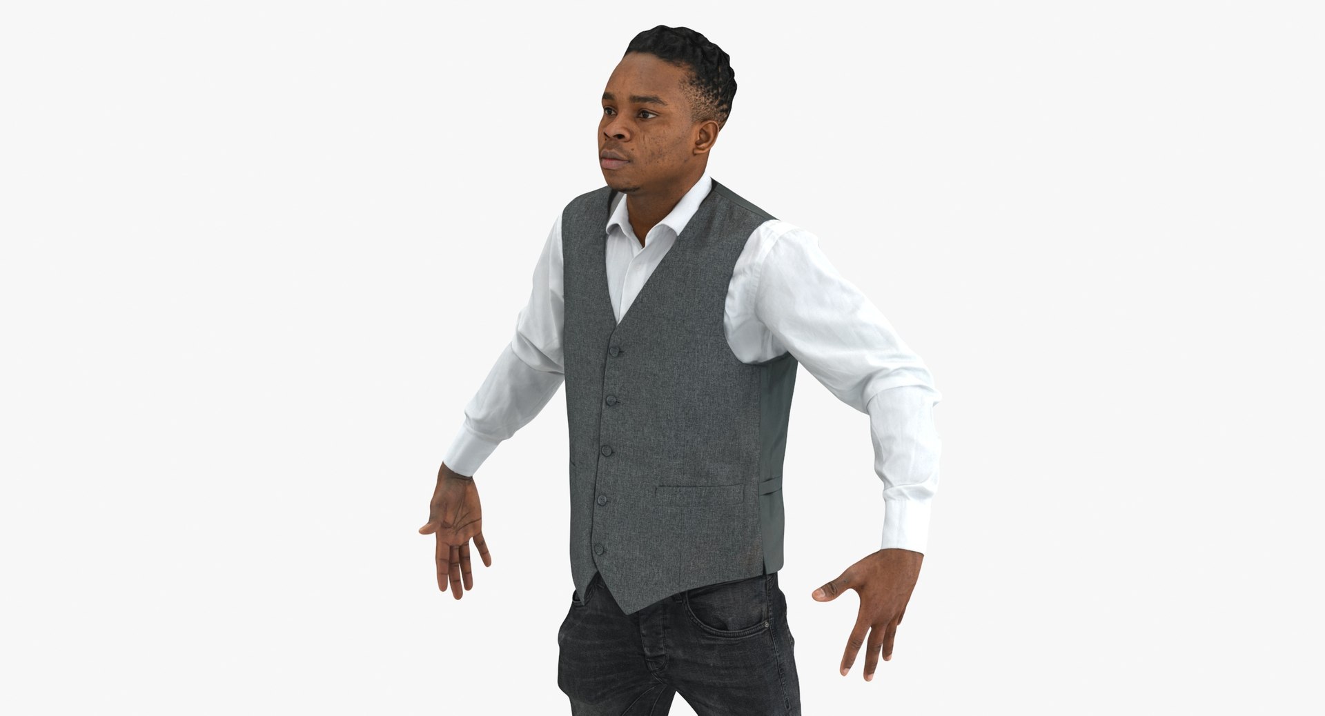 Alfred Business A Pose 3D model - TurboSquid 2003453