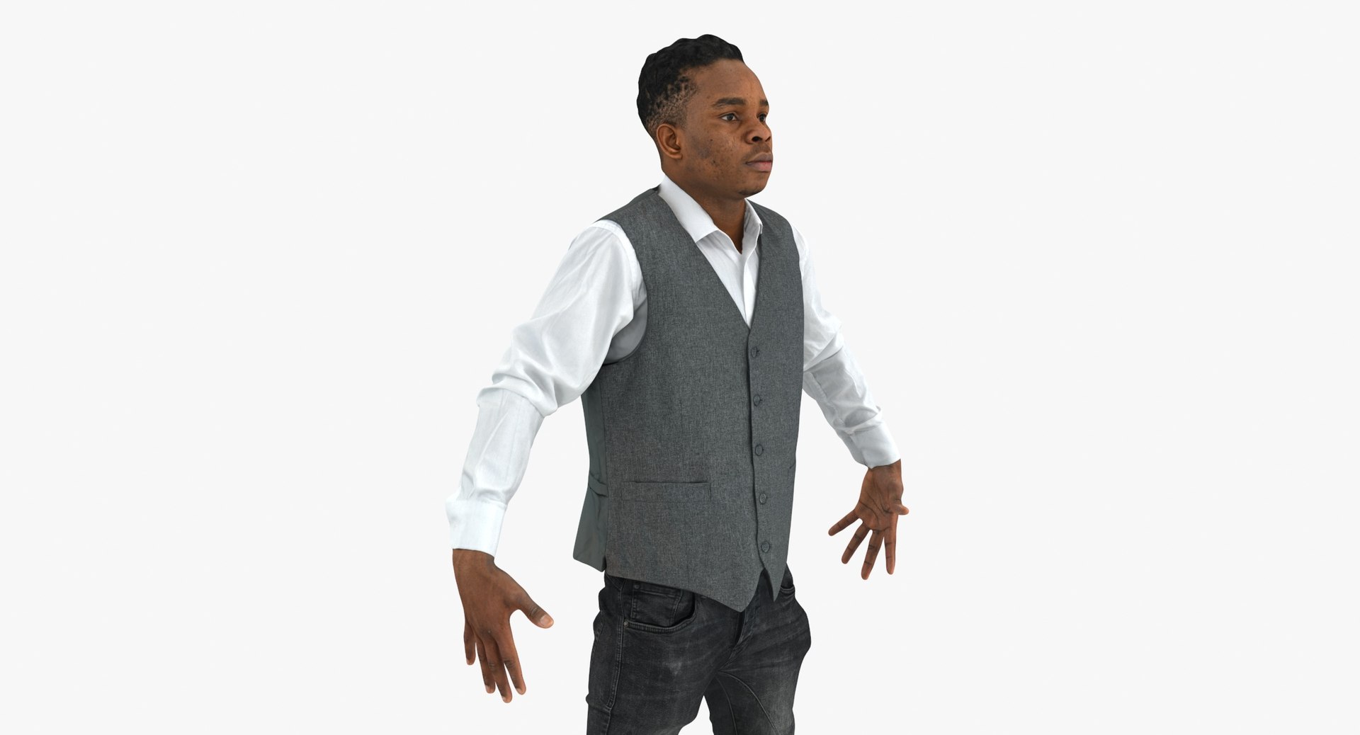 Alfred Business A Pose 3D model - TurboSquid 2003453