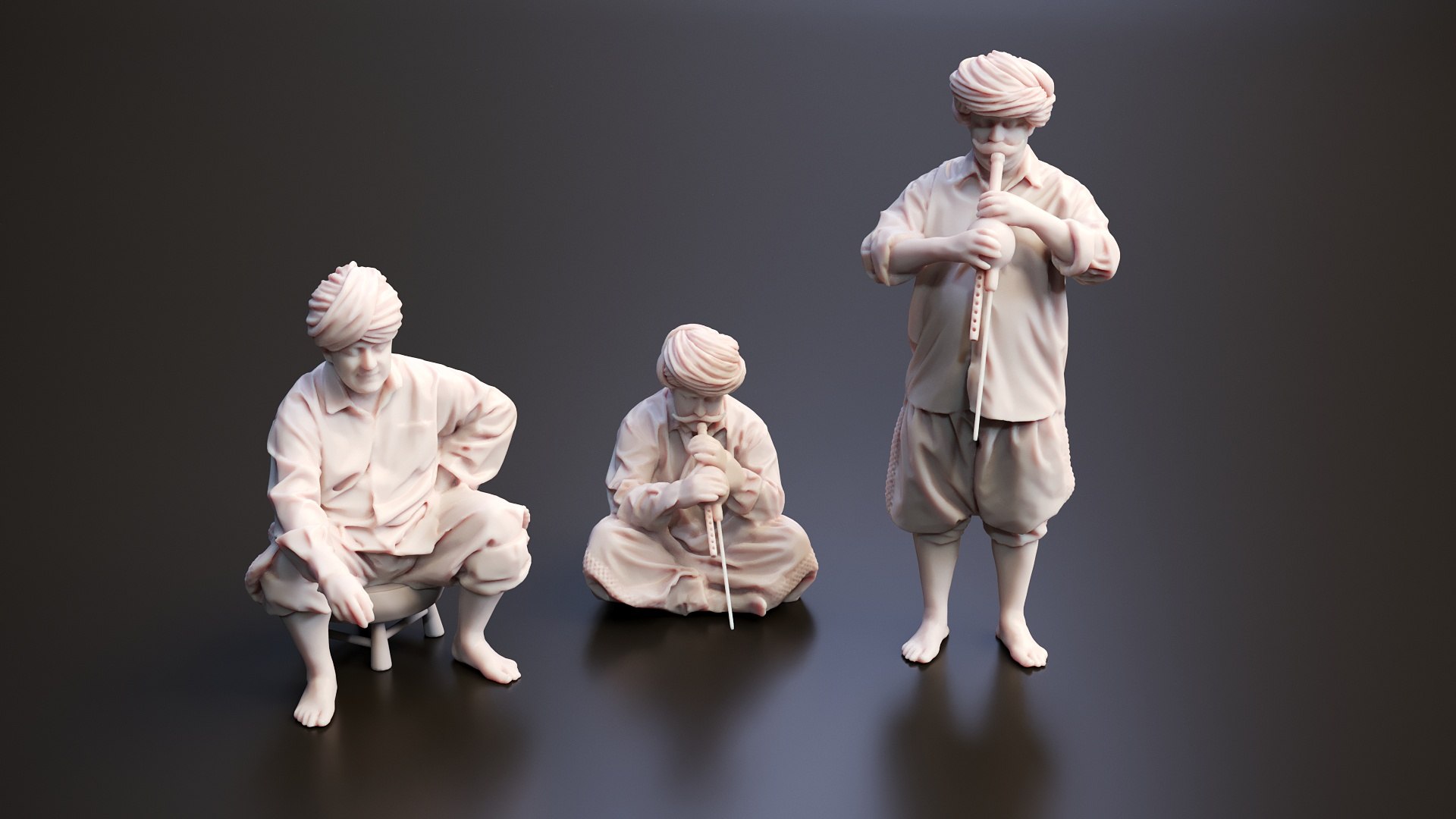 Man Scan Pose Flute Player 3D - TurboSquid 2080532
