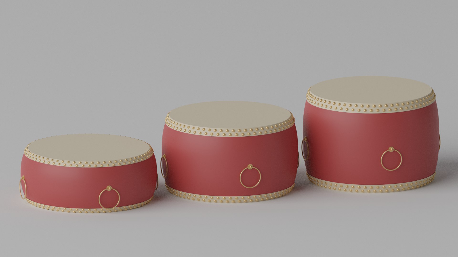 3D Chinese Musical Instrument Drum - TurboSquid 2217339