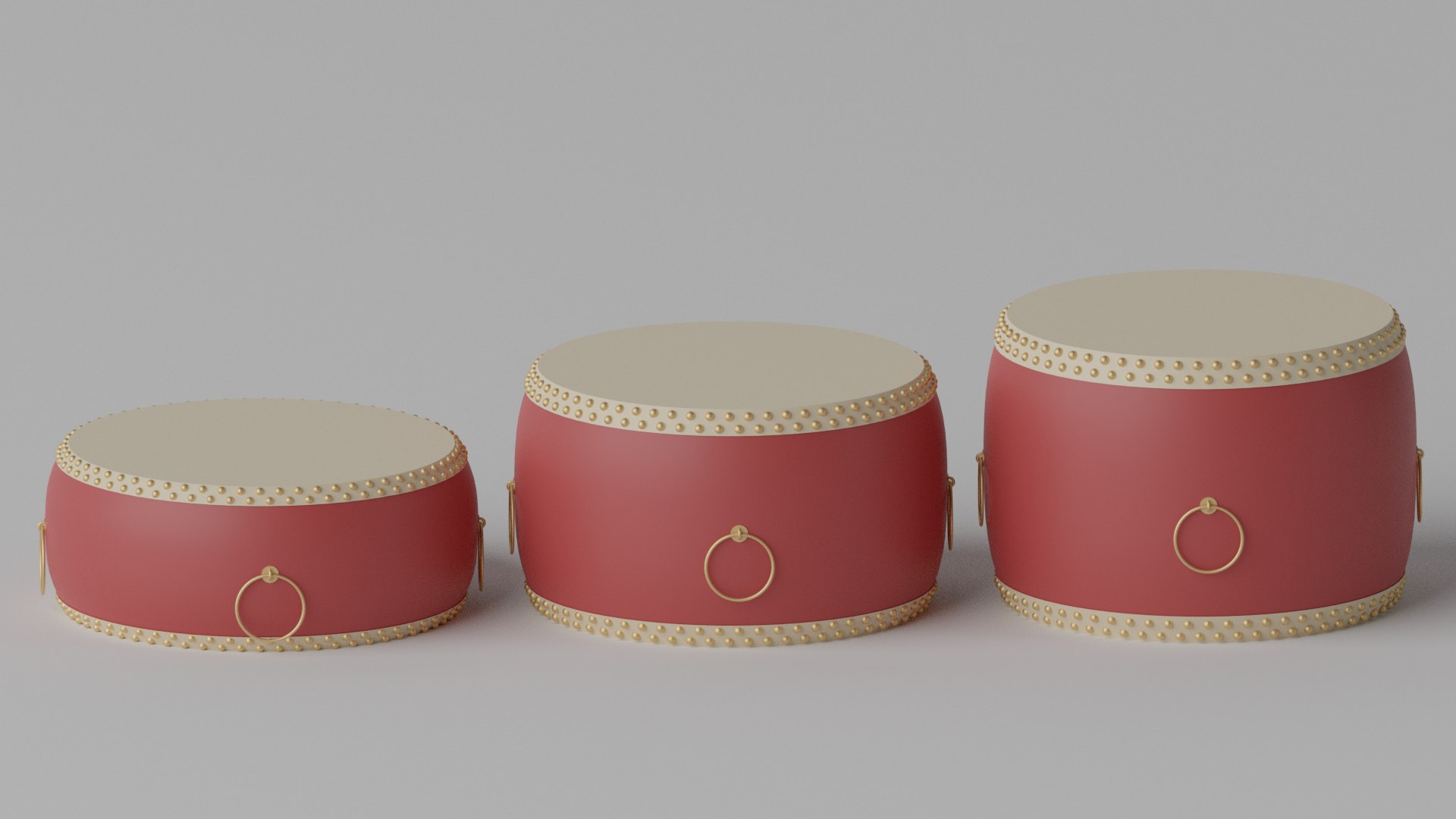 3D Chinese Musical Instrument Drum - TurboSquid 2217339