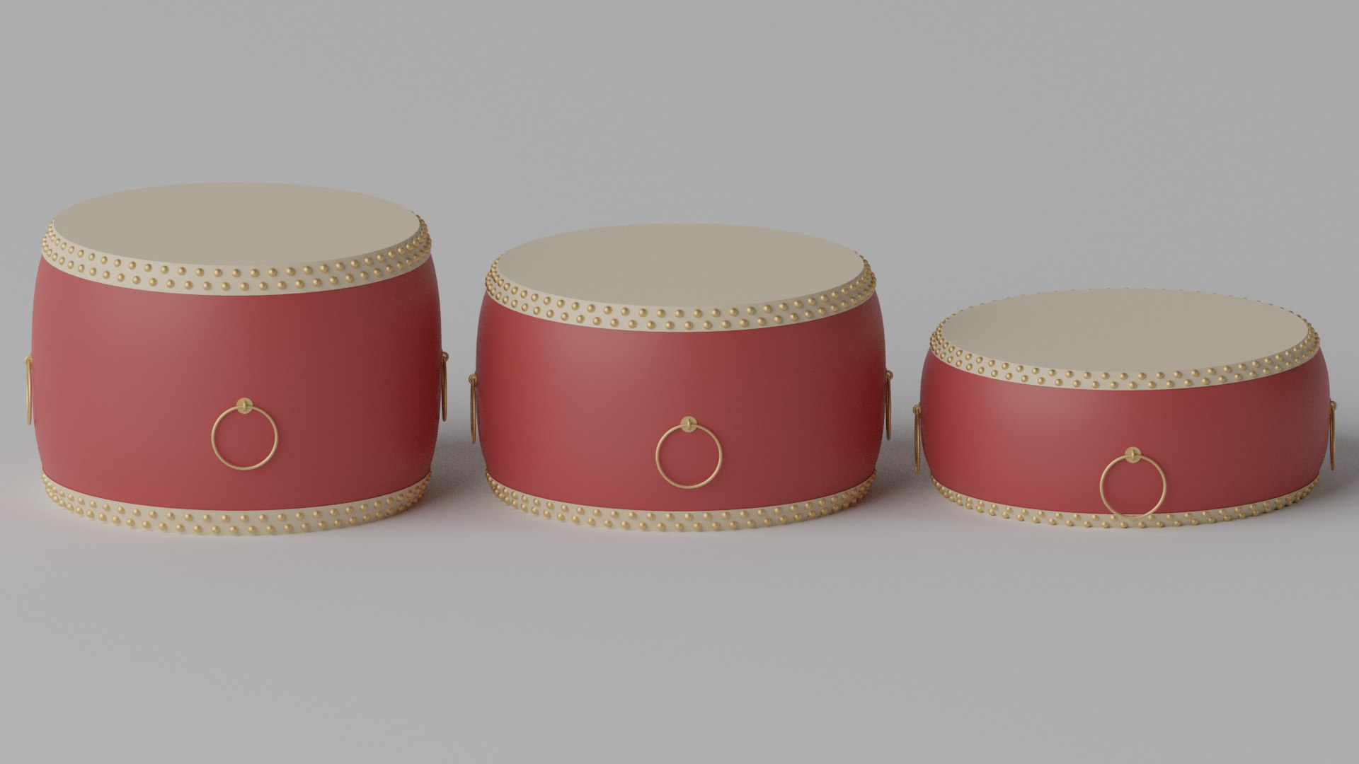 3D Chinese Musical Instrument Drum - TurboSquid 2217339