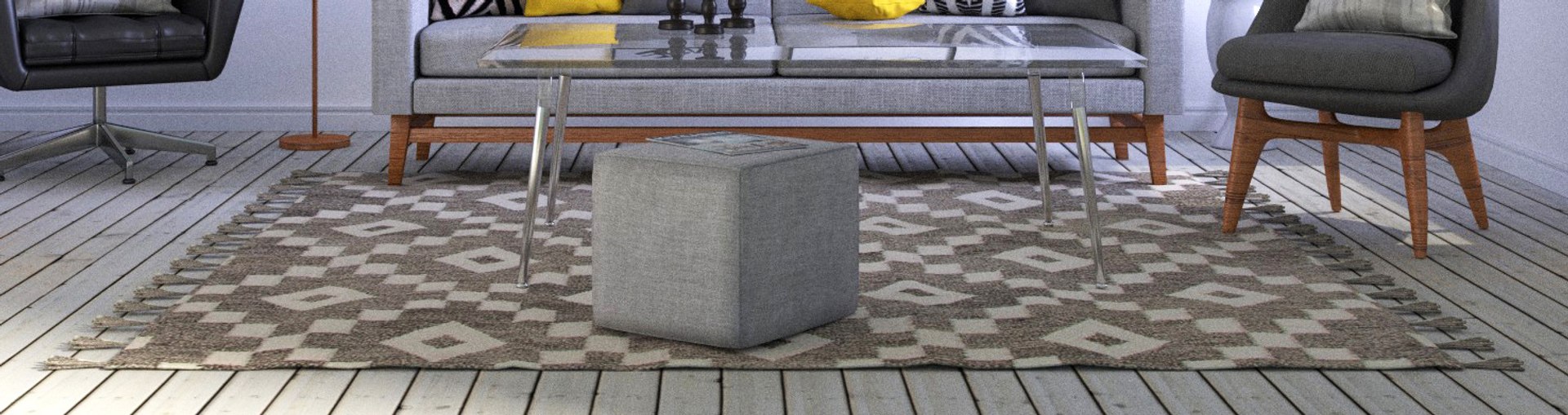 Realistic Rug Fringe 3d Obj