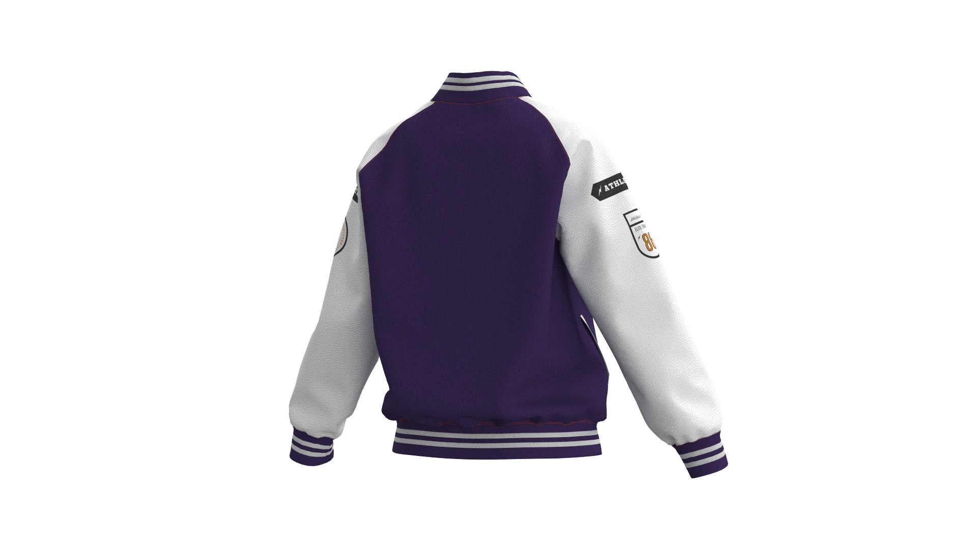 3D Male Raglan Varsity Jacket - TurboSquid 2152896