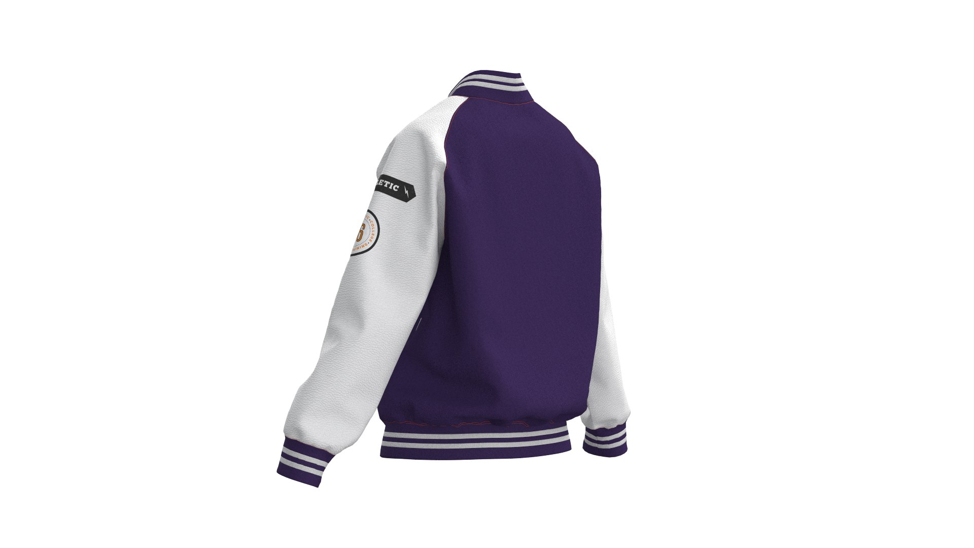 3D Male Raglan Varsity Jacket - TurboSquid 2152896