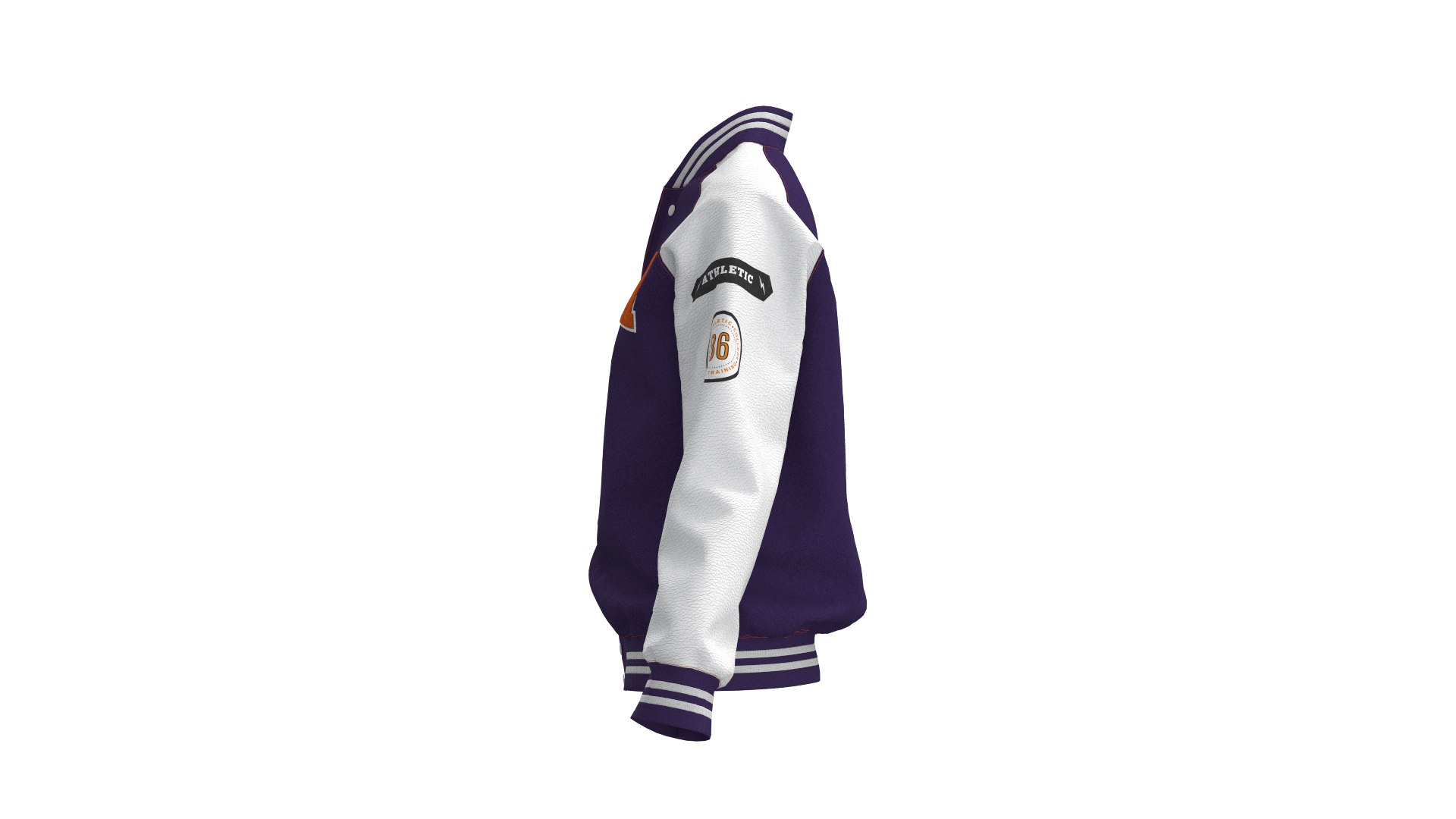 3D Male Raglan Varsity Jacket - TurboSquid 2152896