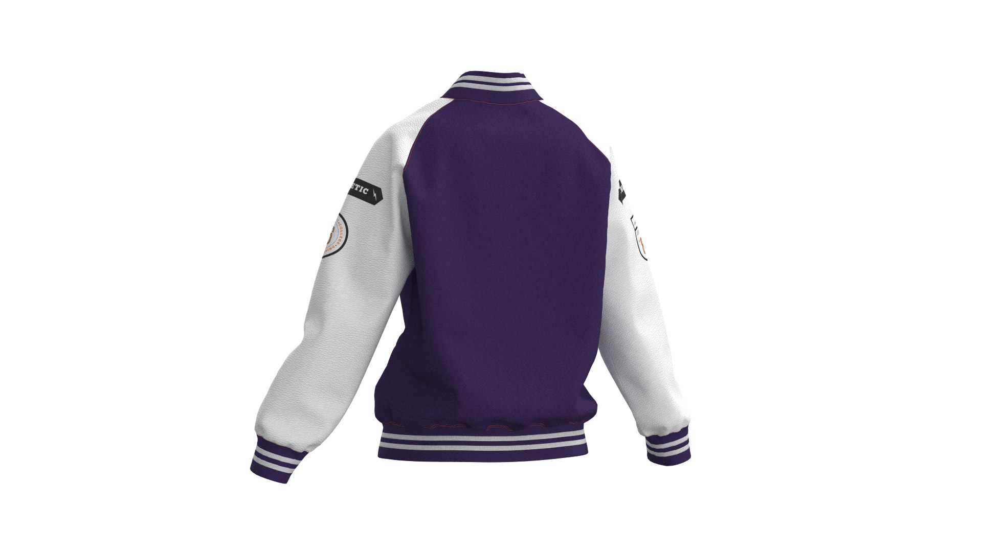 3D Male Raglan Varsity Jacket - TurboSquid 2152896