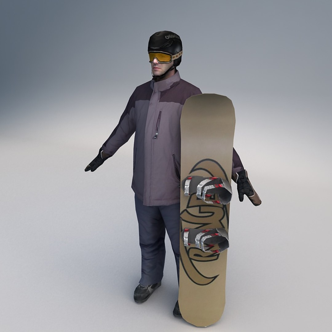 Sport 04 Character Snowboard 3d Model