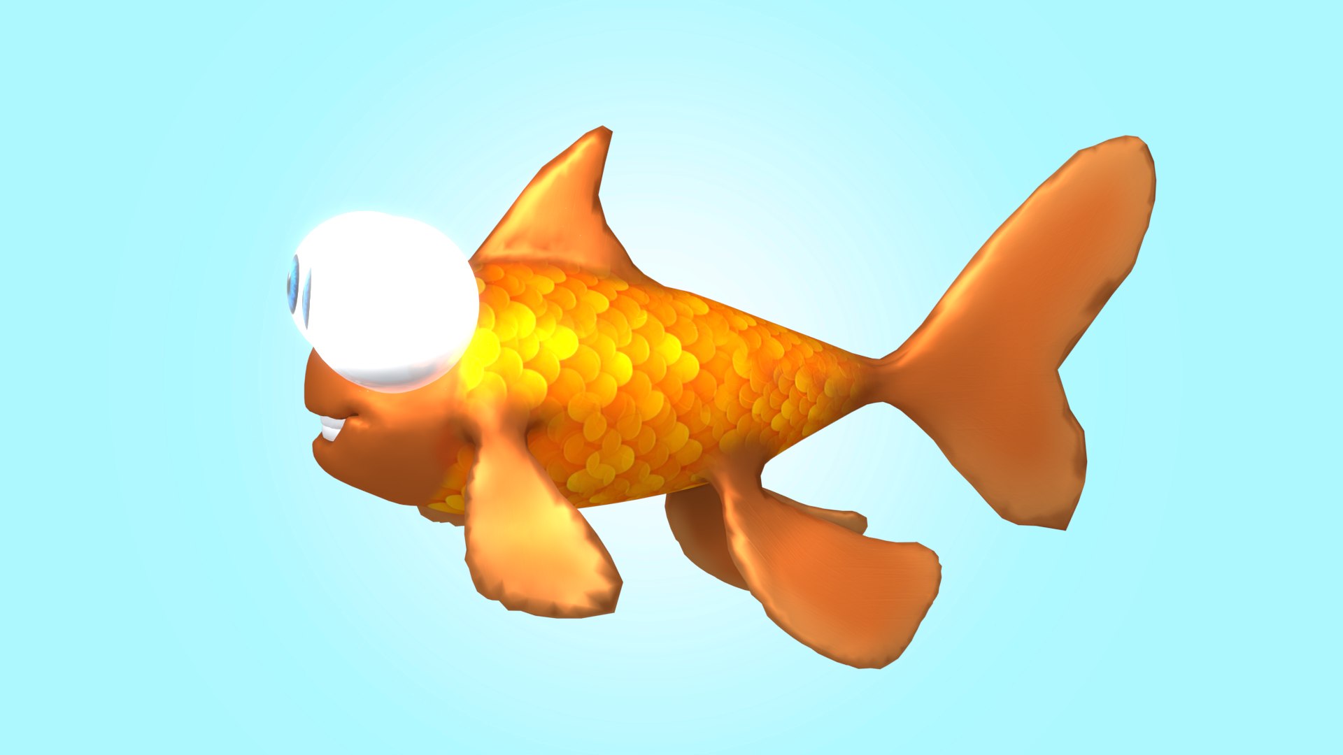 3D Fish Goldfish Cute - TurboSquid 1675970