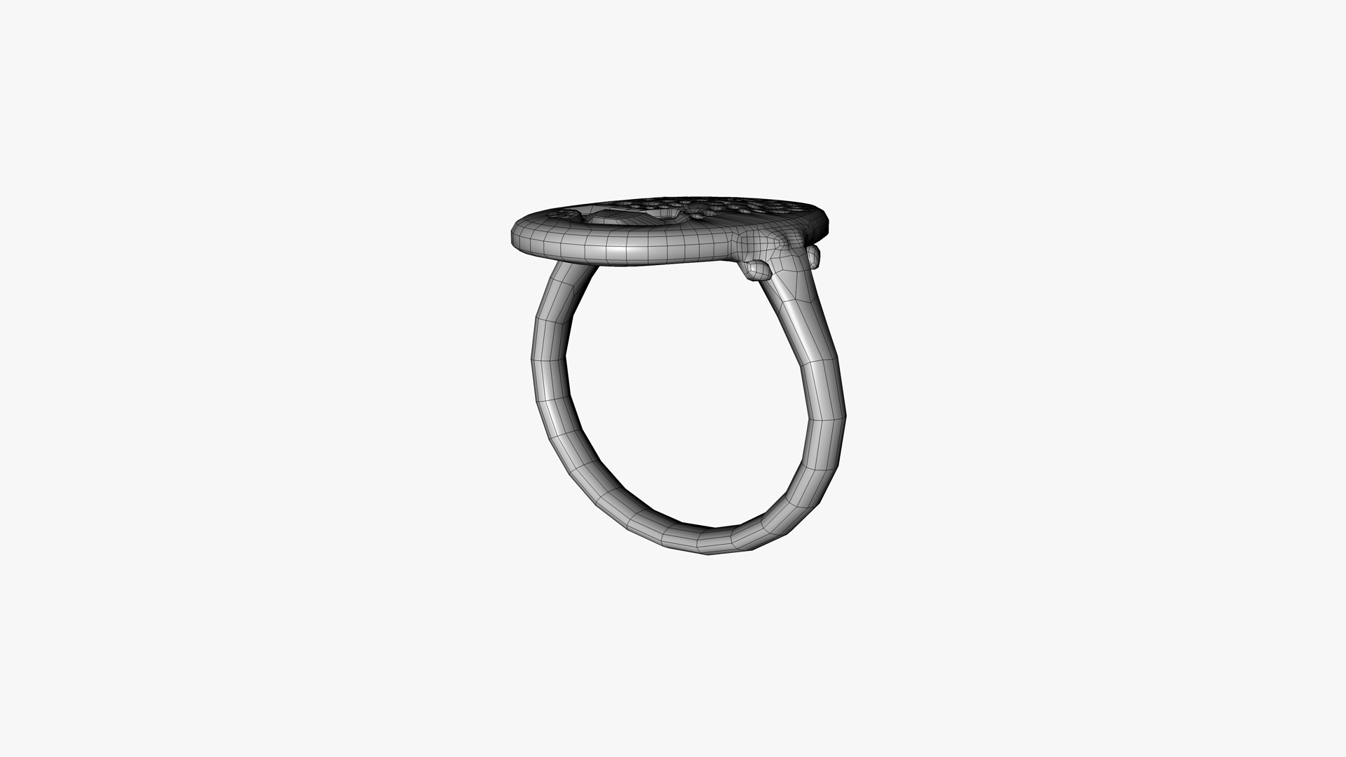 3D Roman Gold Ring With Head Of Jupiter - TurboSquid 2216799