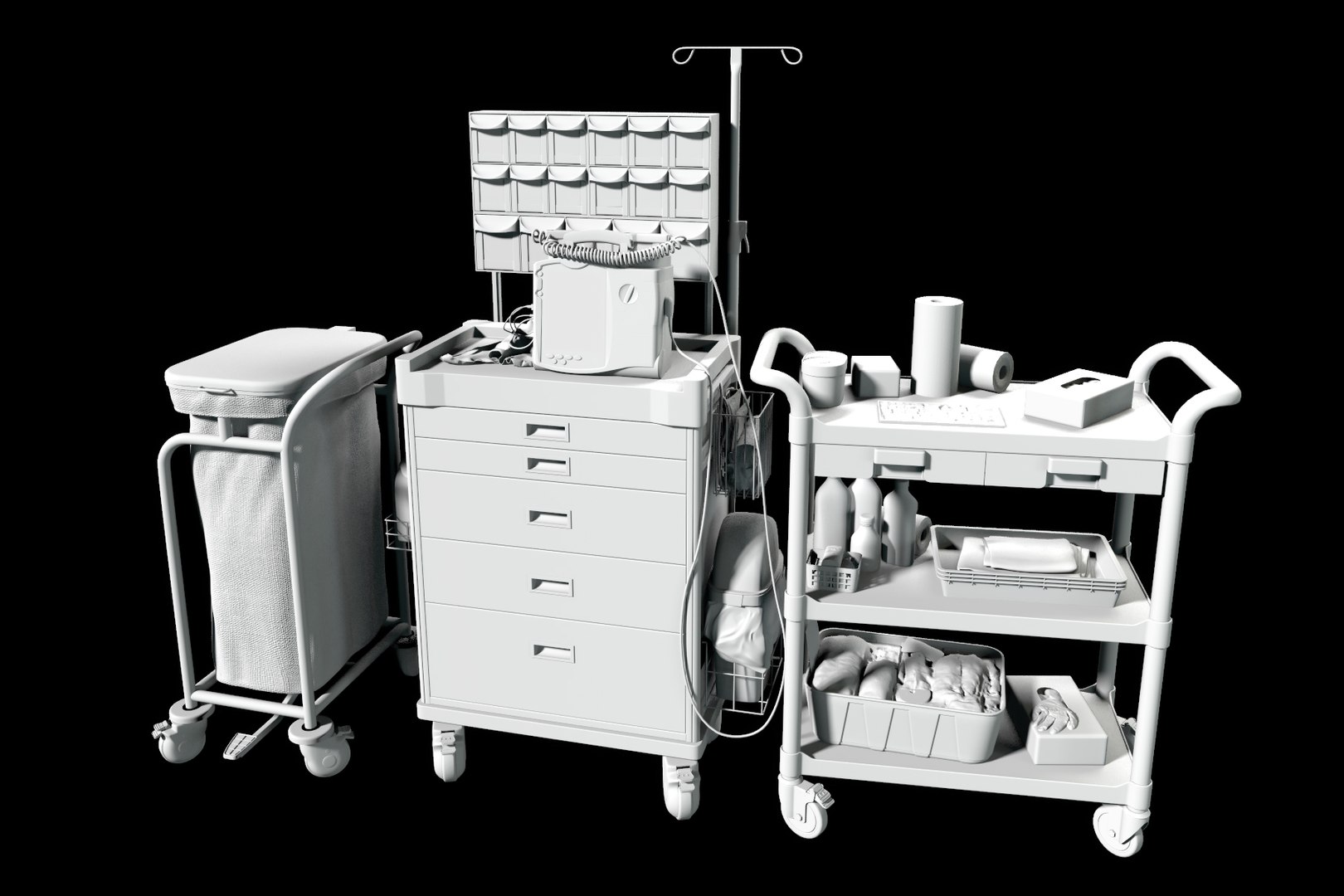 3d Model Hospital Set