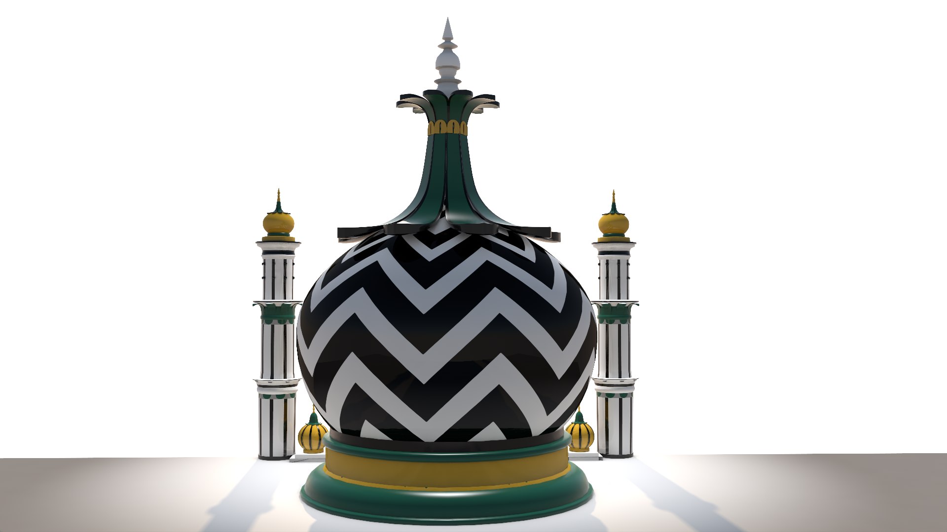 3D Ala Hazrat Imam Ahmad Raza Shrine 3D - TurboSquid 2196620
