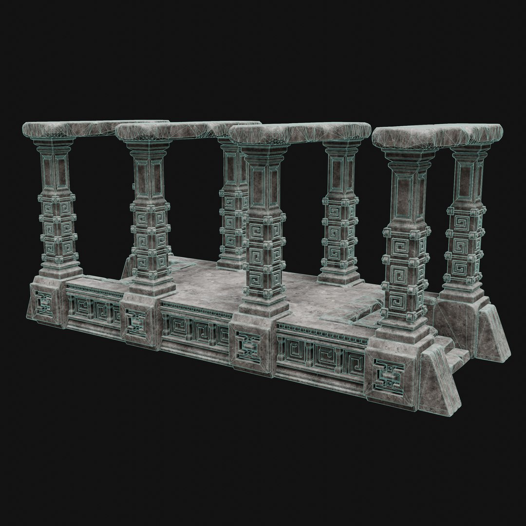 3D AZTEC MAYAN INKA MESOAMERICA STONE PLATFORM STAIRS COLLECTION ...